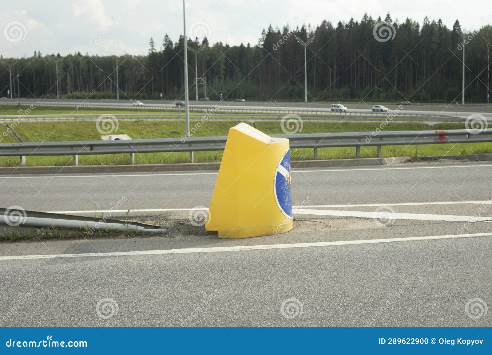 Yellow Bump Stop on Road. Safe Obstacle Stock Photo - Image of traffic ...