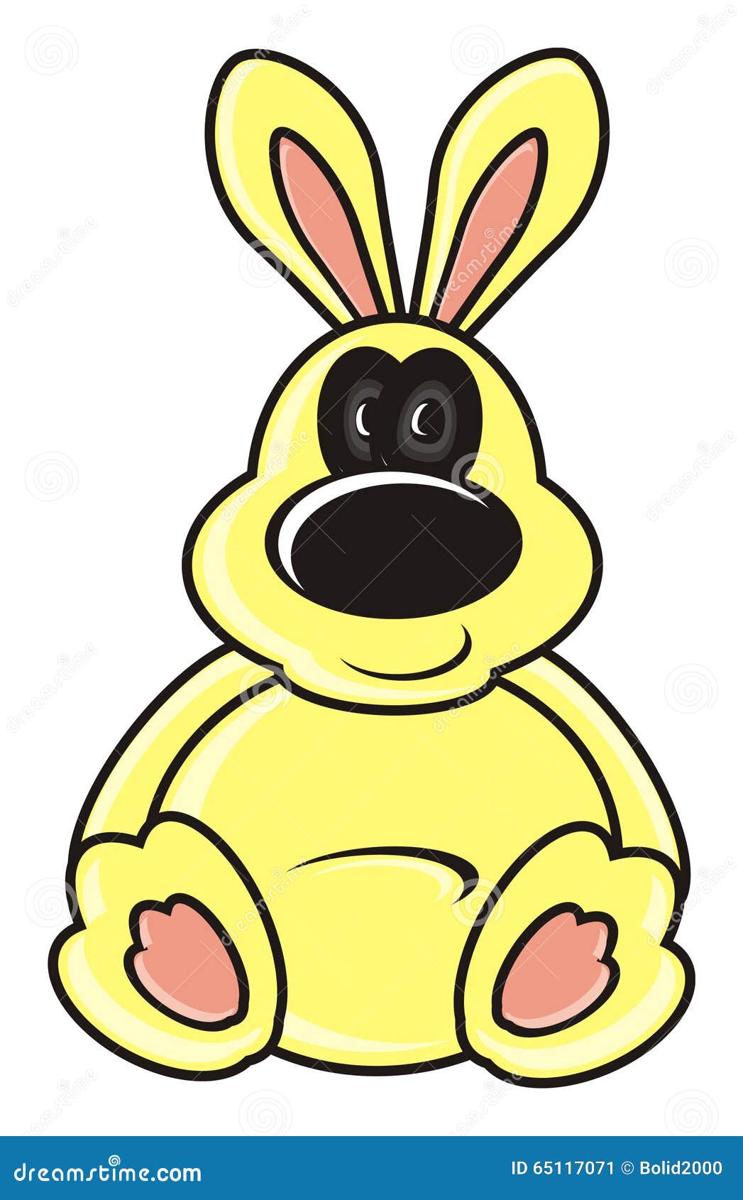 Yellow bunny stock illustration. Illustration of bunny - 65117071