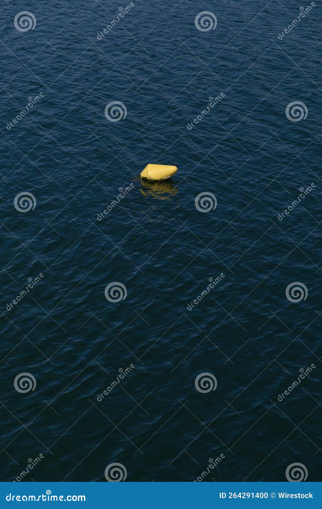 Yellow Buoy Floating on Sea Surface Stock Photo - Image of natural ...