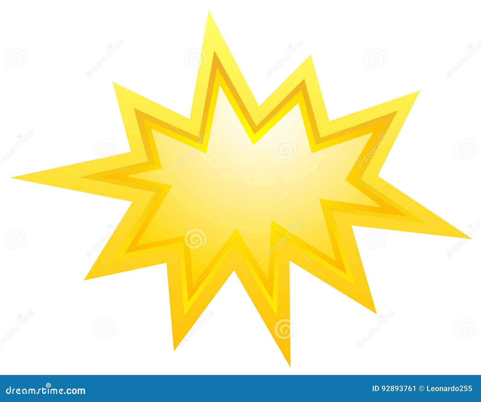 Yellow bursting star stock vector. Illustration of logo - 92893761
