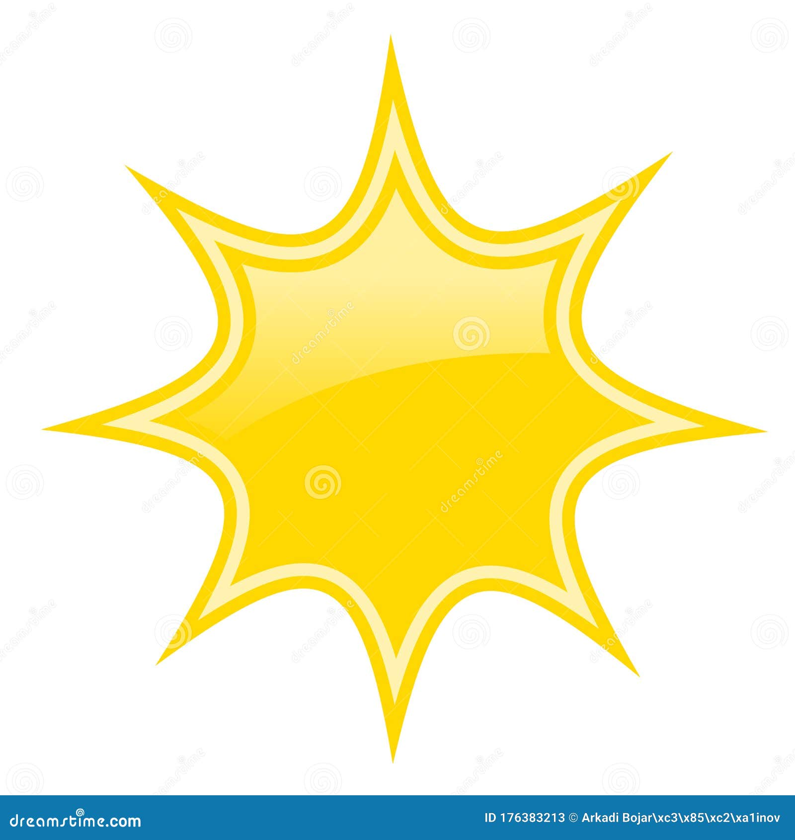 Yellow Bursting Star Vector Illustration | CartoonDealer.com #78703546