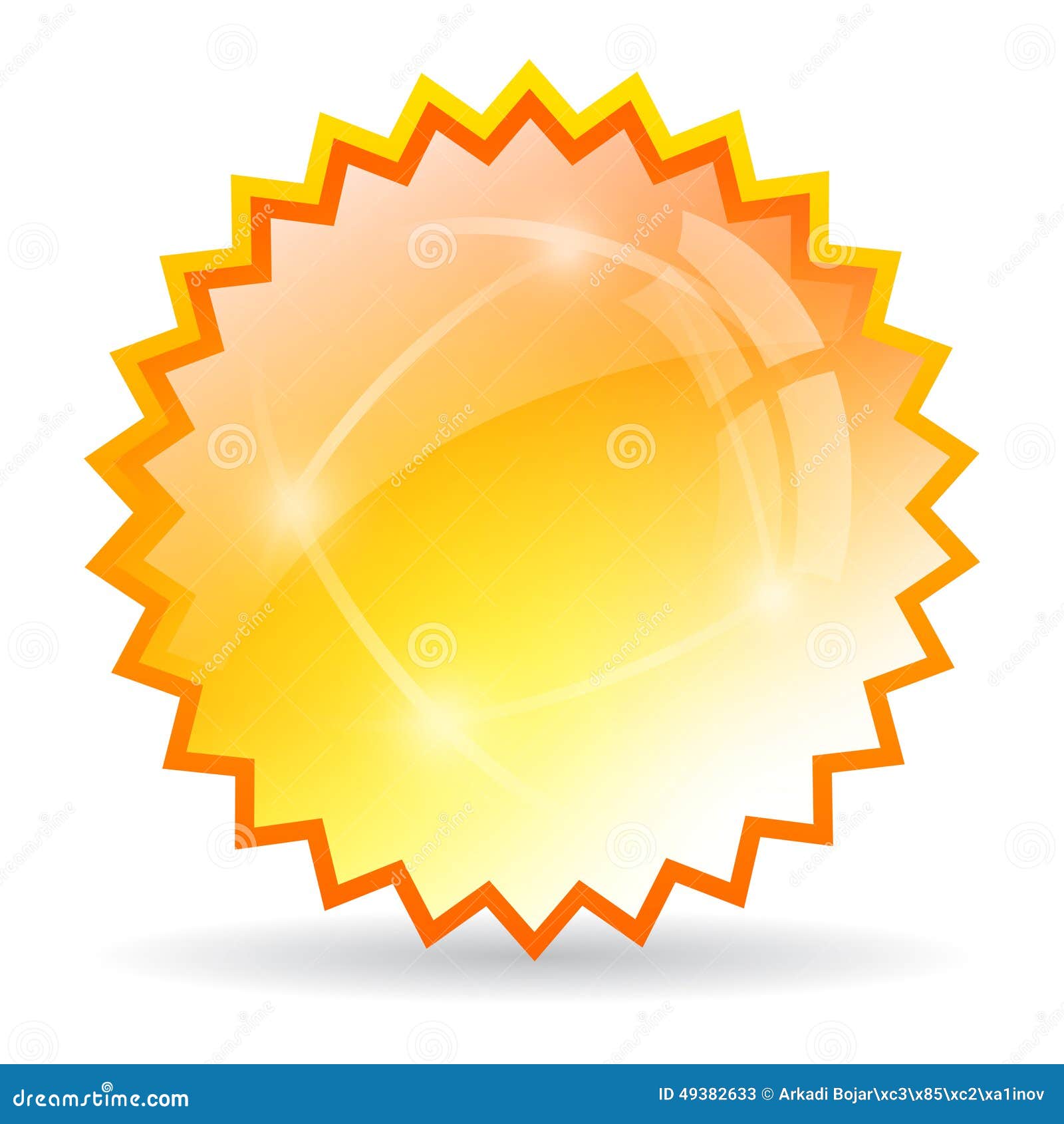 Yellow bursting star stock vector. Illustration of circle - 49382633
