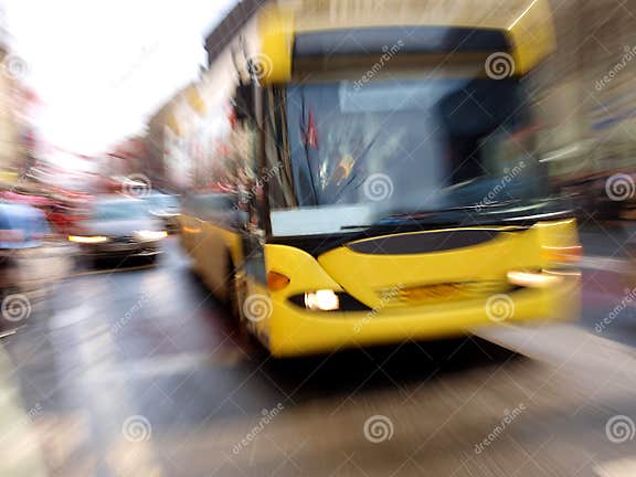 Yellow bus stock photo. Image of trip, color, motion - 14274328