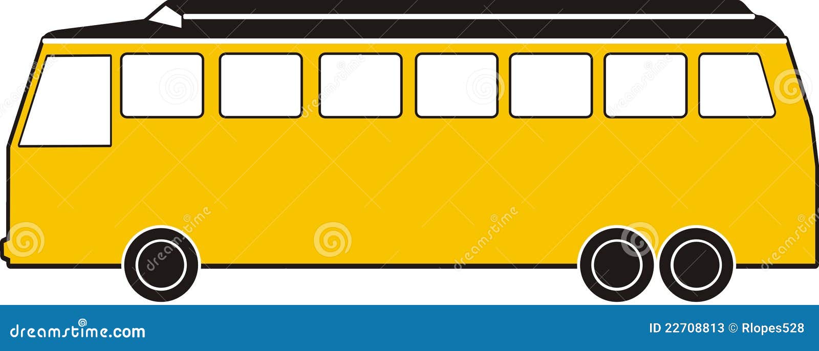 Yellow bus stock vector. Illustration of coach, decker - 22708813