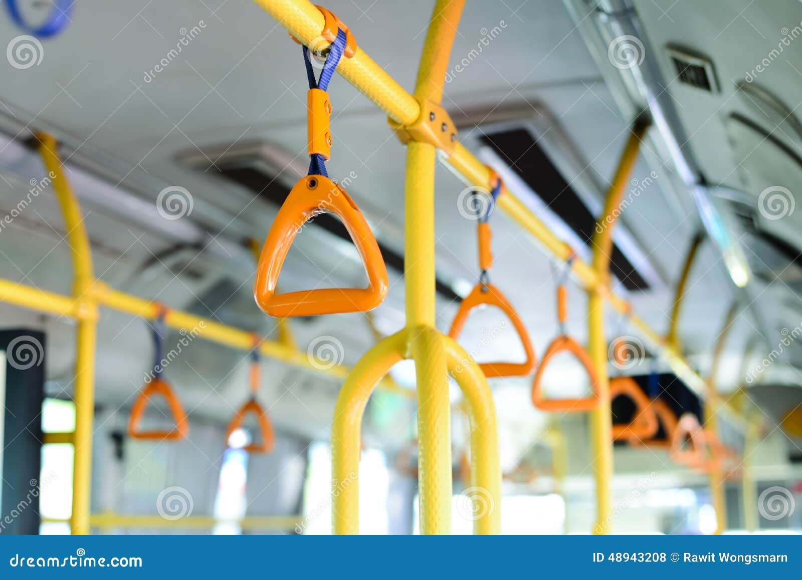 Yellow bus handle stock photo. Image of business, hand - 48943208