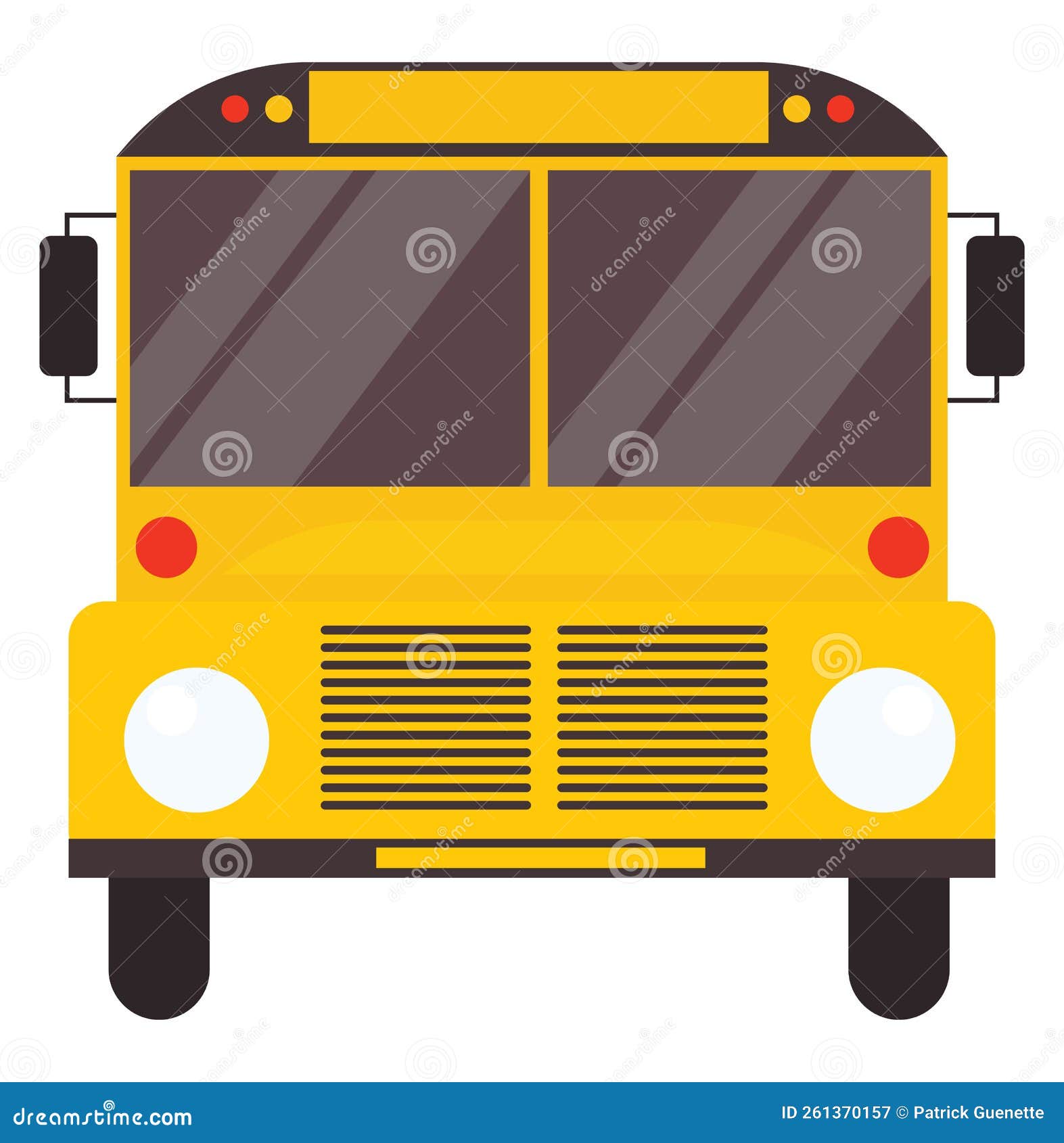 Yellow bus, icon stock vector. Illustration of orange - 261370157