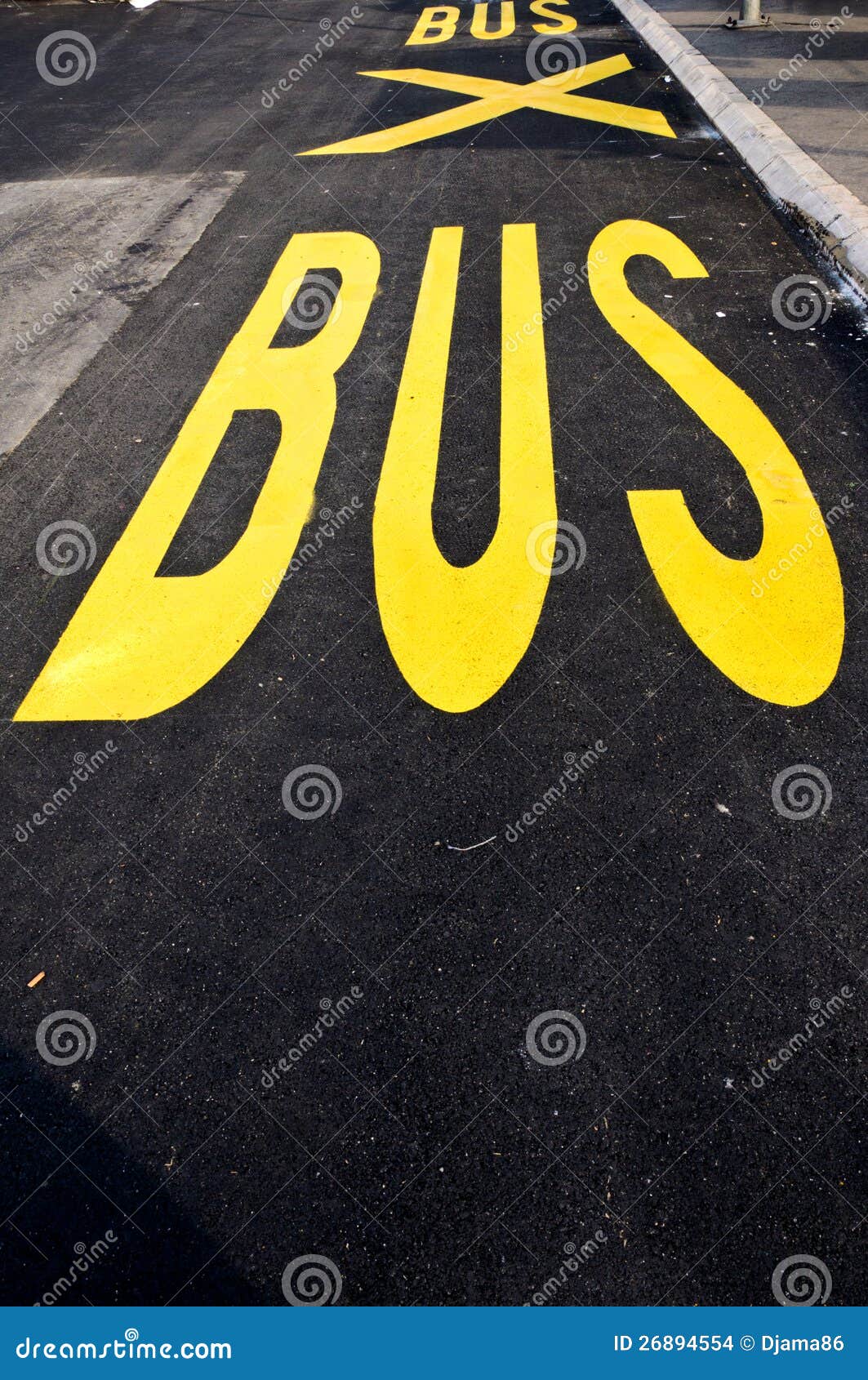 Yellow bus sign stock photo. Image of city, business - 26894554