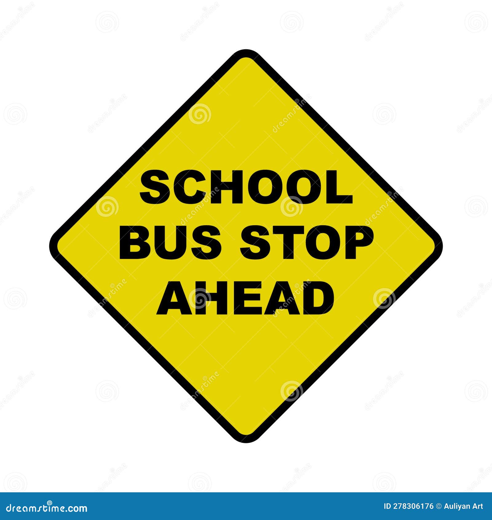 Yellow Bus Stop Signs. Illustration Vector of Bus Stop Sign Stock ...