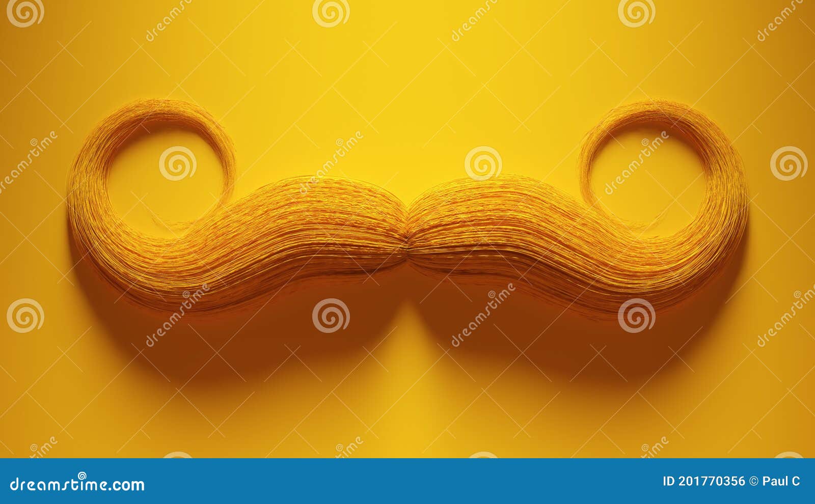 Yellow Bushy Moustache stock illustration. Illustration of burly ...