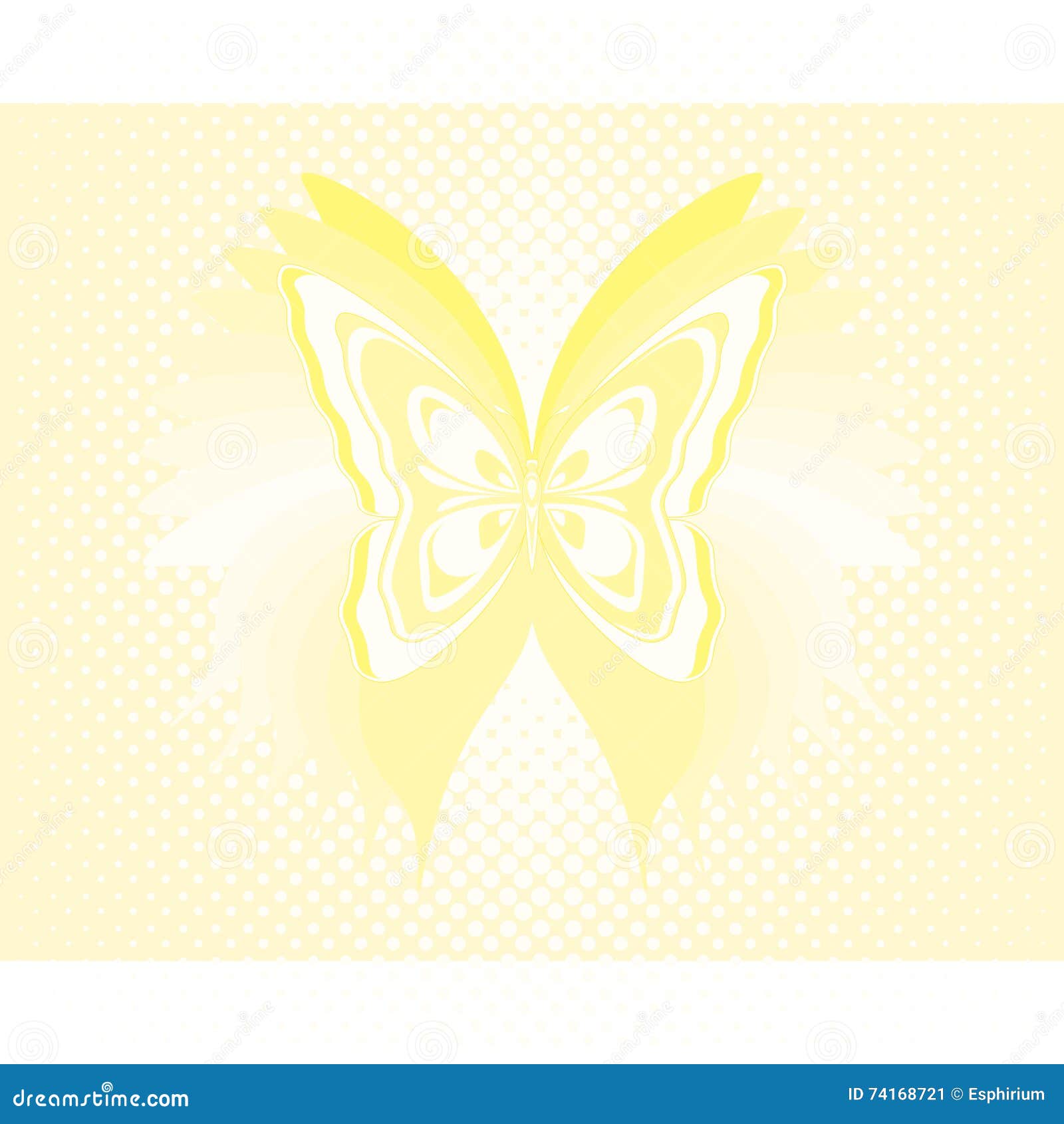 Yellow butterfly stock vector. Illustration of vector - 74168721