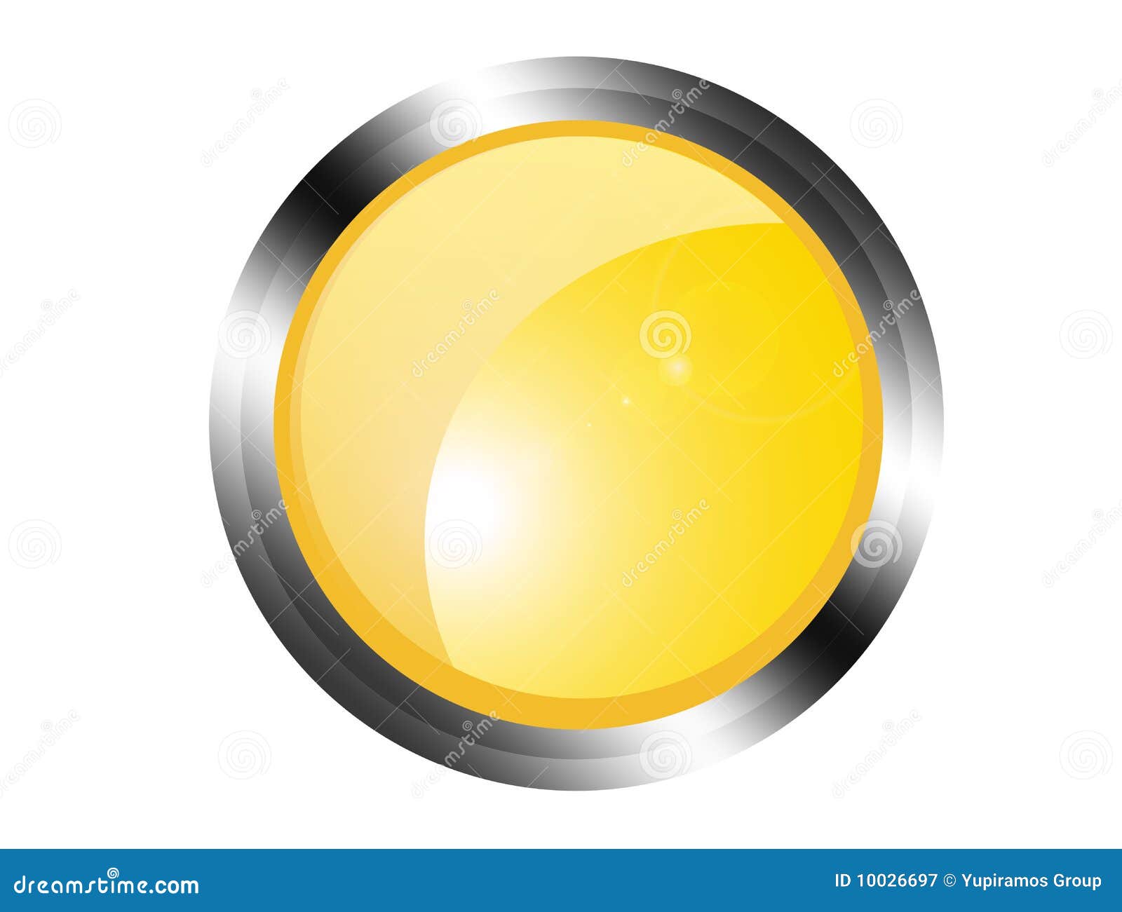 Yellow button stock illustration. Illustration of blank - 10026697