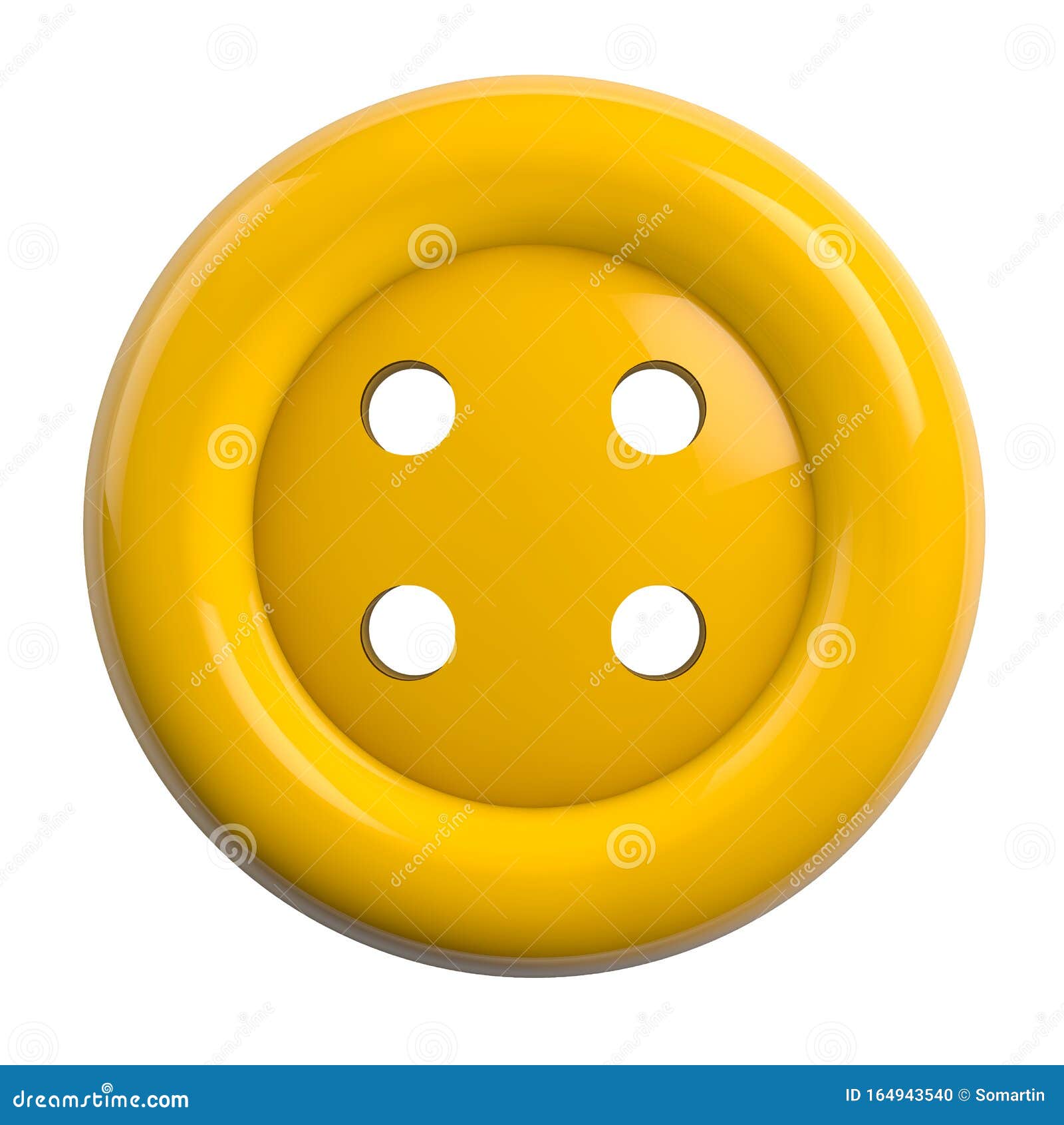 Yellow Button Isolated on White Background Stock Illustration ...