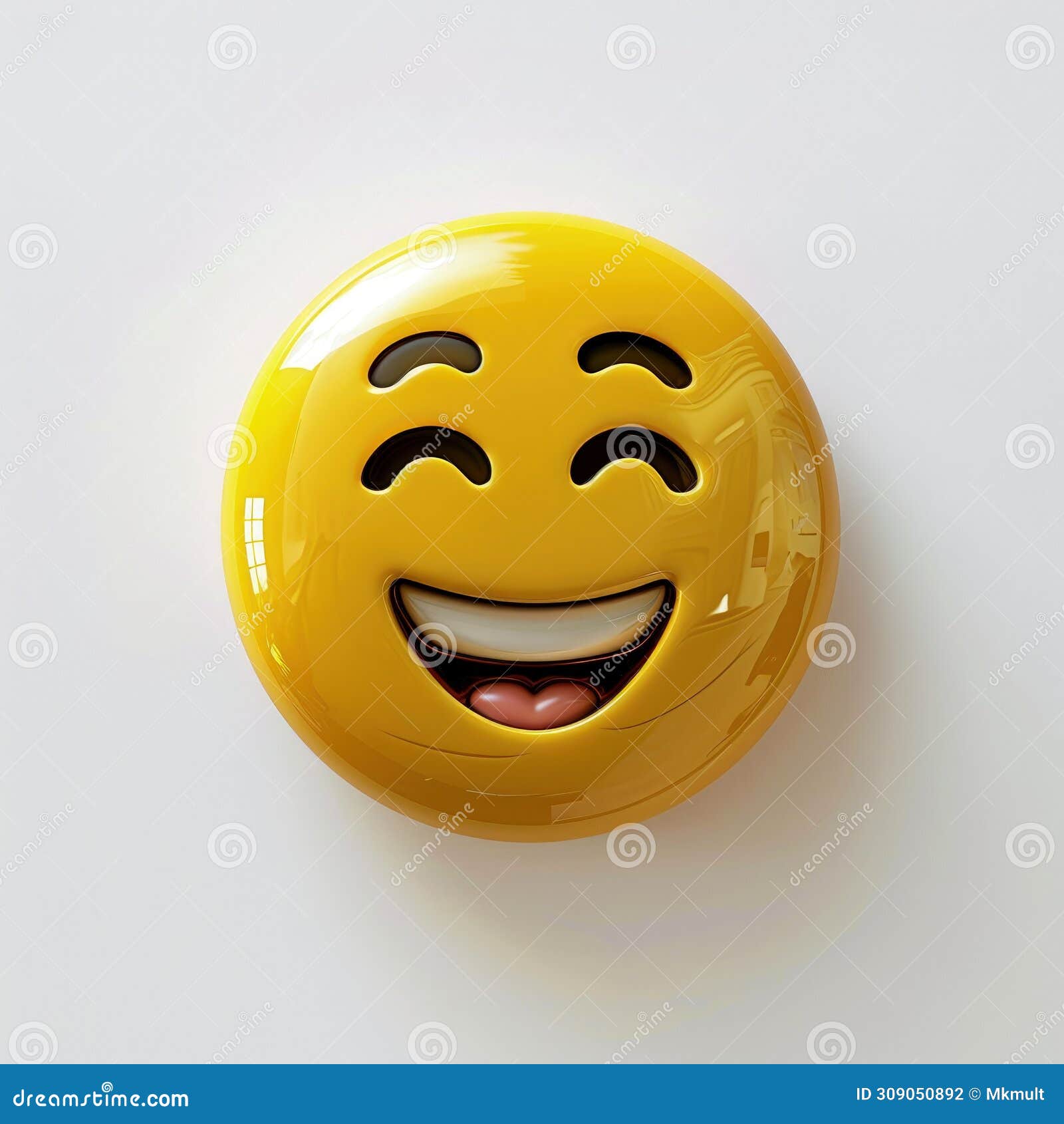 A Cheerful Yellow Button with a Smiley Face Stock Illustration ...
