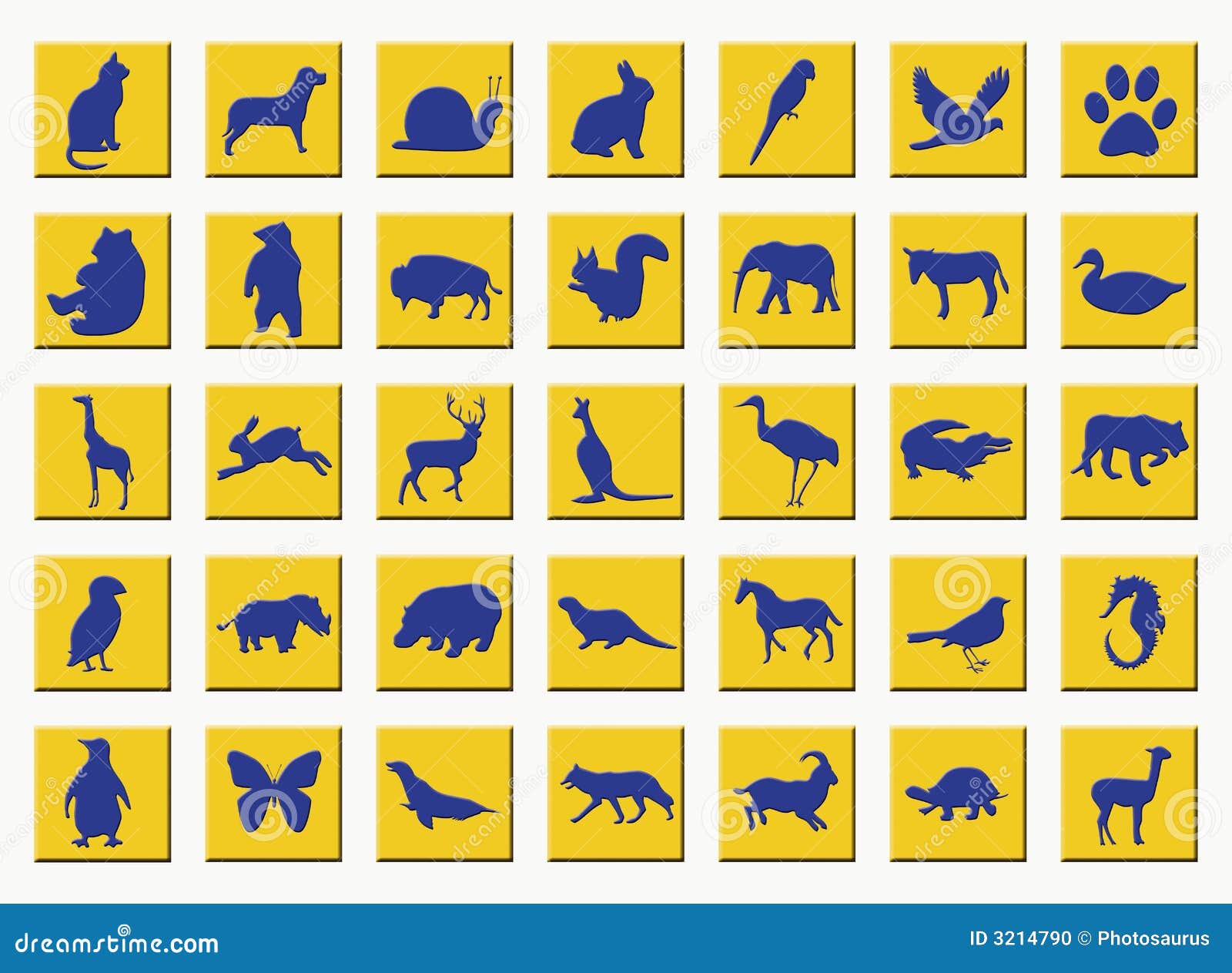 Set Buttons - 54_A. Animals Vector Illustration | CartoonDealer.com ...