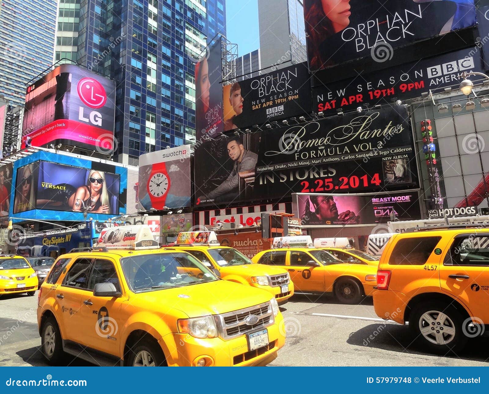 Yellow cab NYC editorial stock photo. Image of city, york - 57979748