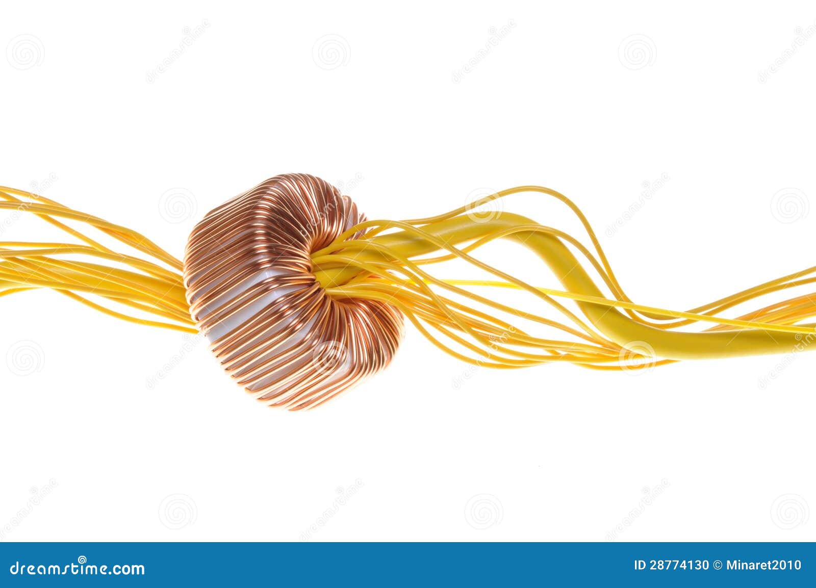Yellow cable line and coil stock photo. Image of electricity - 28774130