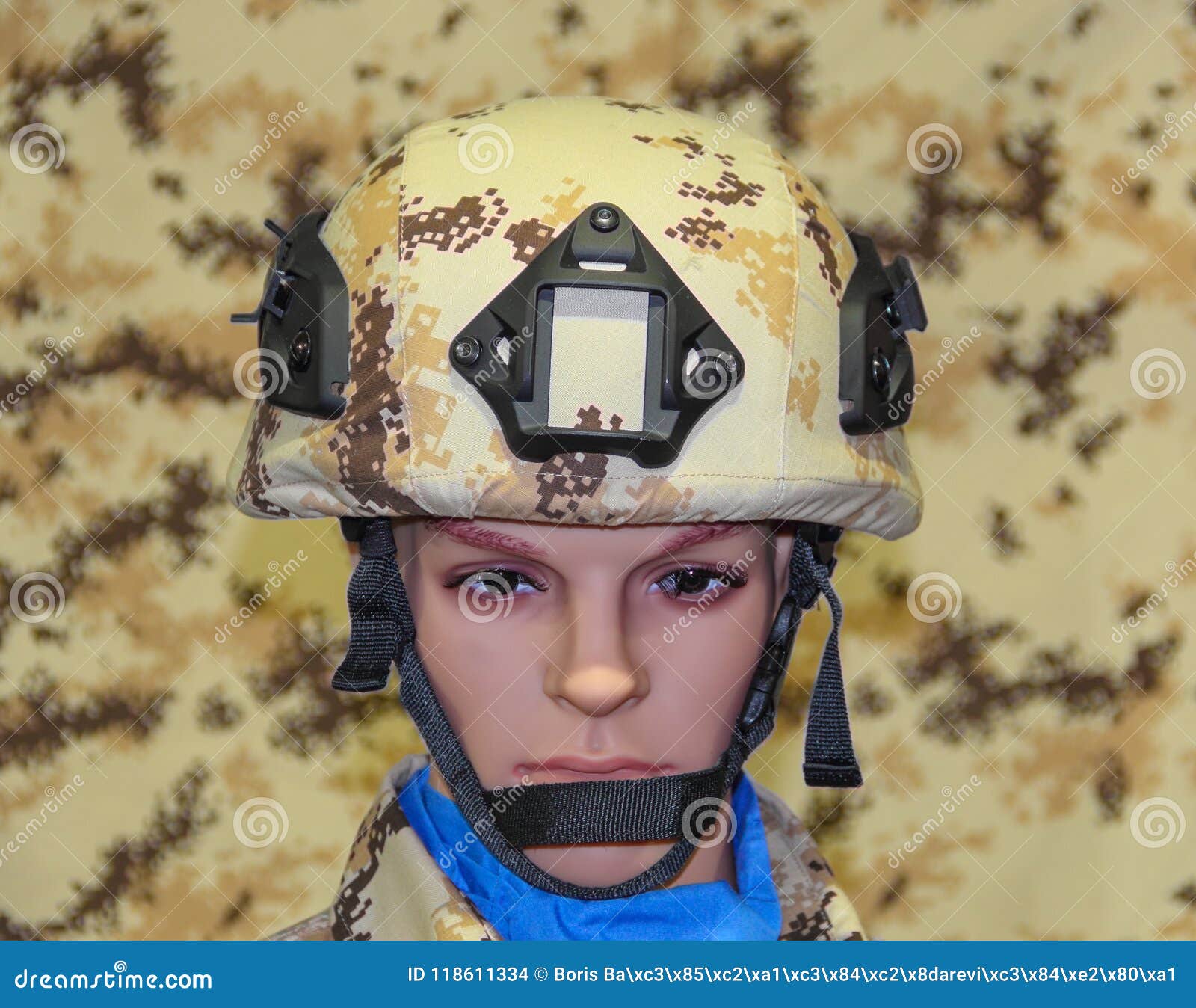 Yellow Camouflage Military Combat Helmet. Stock Photo - Image of yellow ...