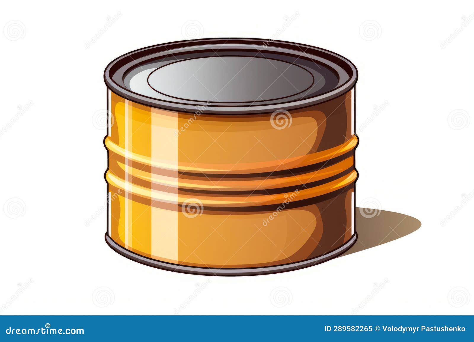 Yellow Can of Paint with Brown Tint on Top. Generative AI Stock Image ...