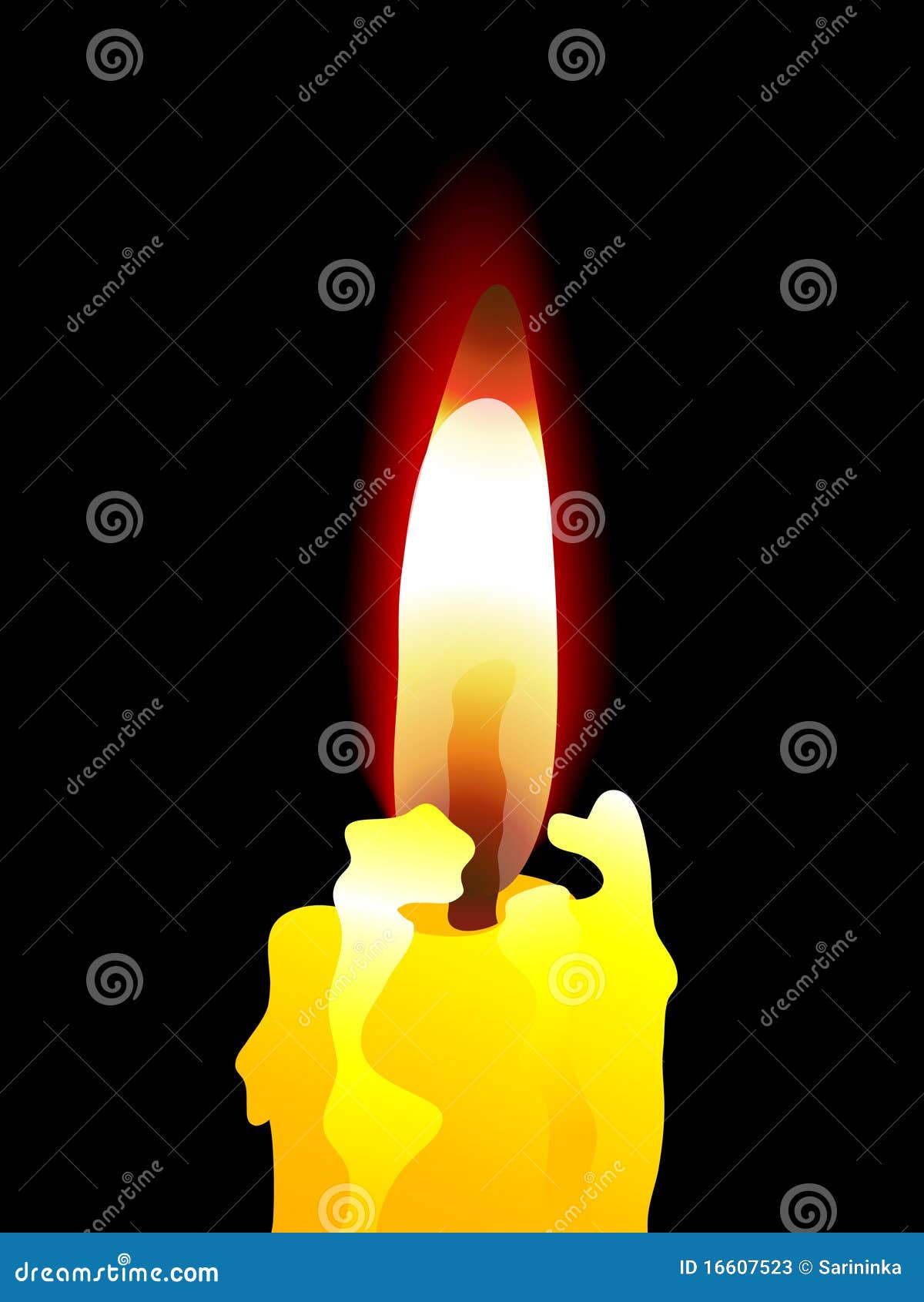 Yellow candle stock vector. Illustration of fiery, abstract - 16607523