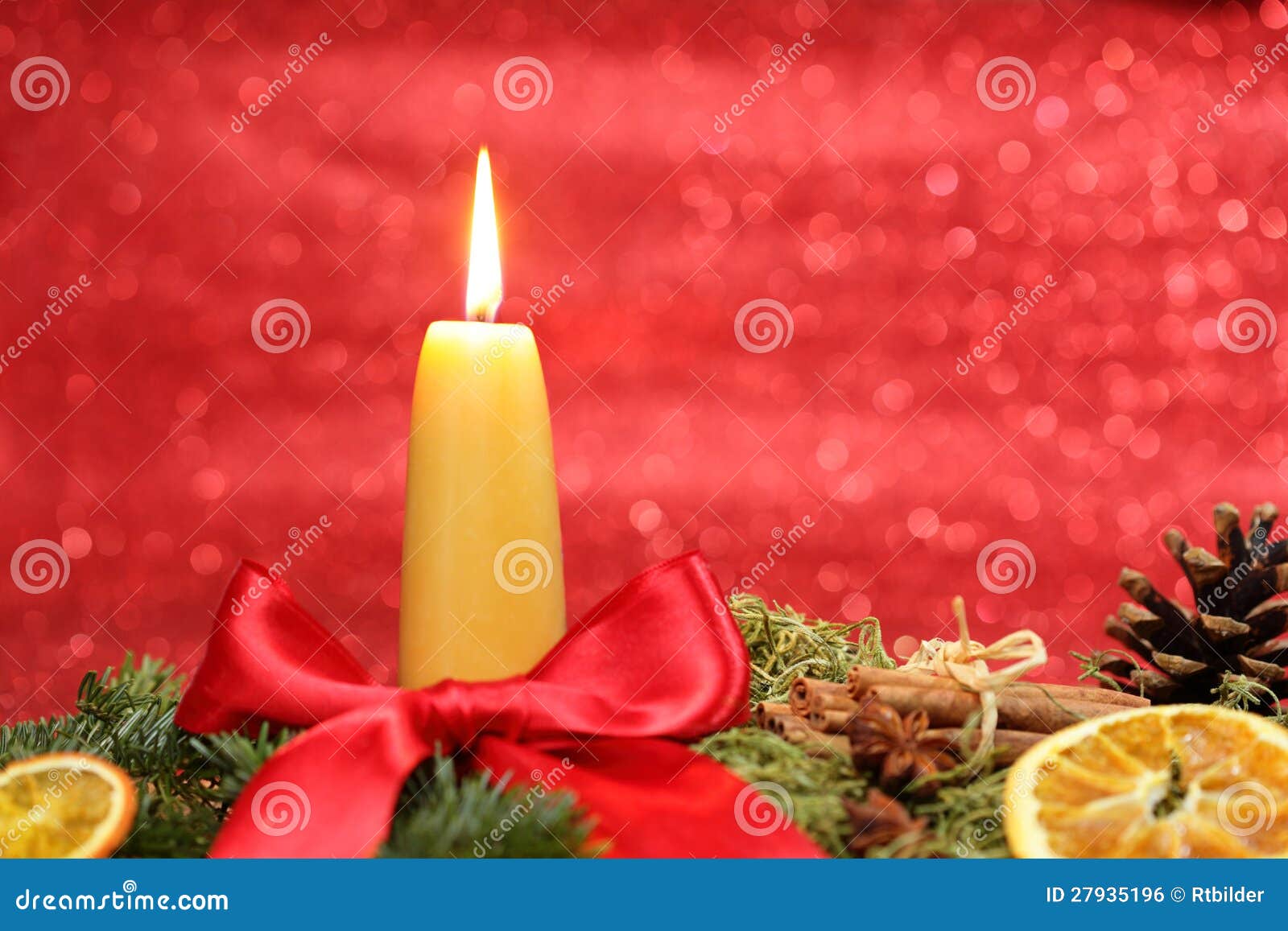 Yellow candle stock photo. Image of conifer, atmospheric - 27935196