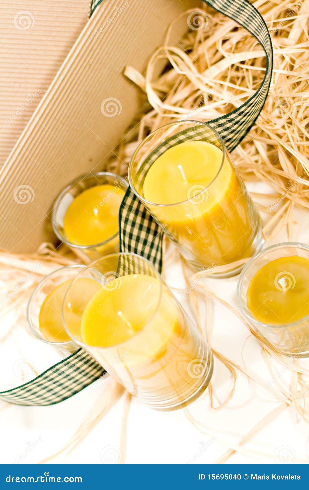 Yellow candles stock photo. Image of handmade, celebration - 15695040