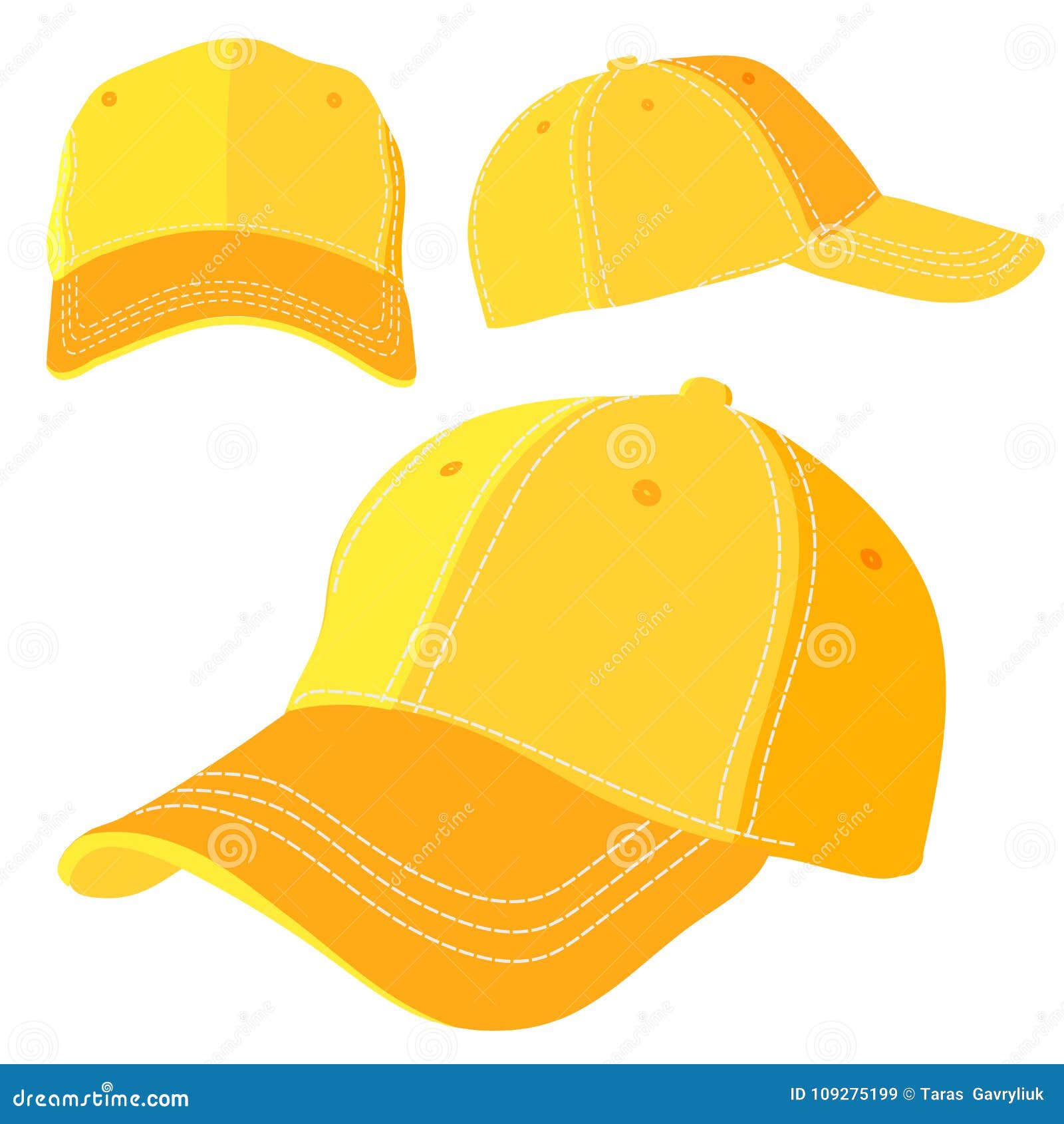 The yellow cap stock vector. Illustration of design - 109275199