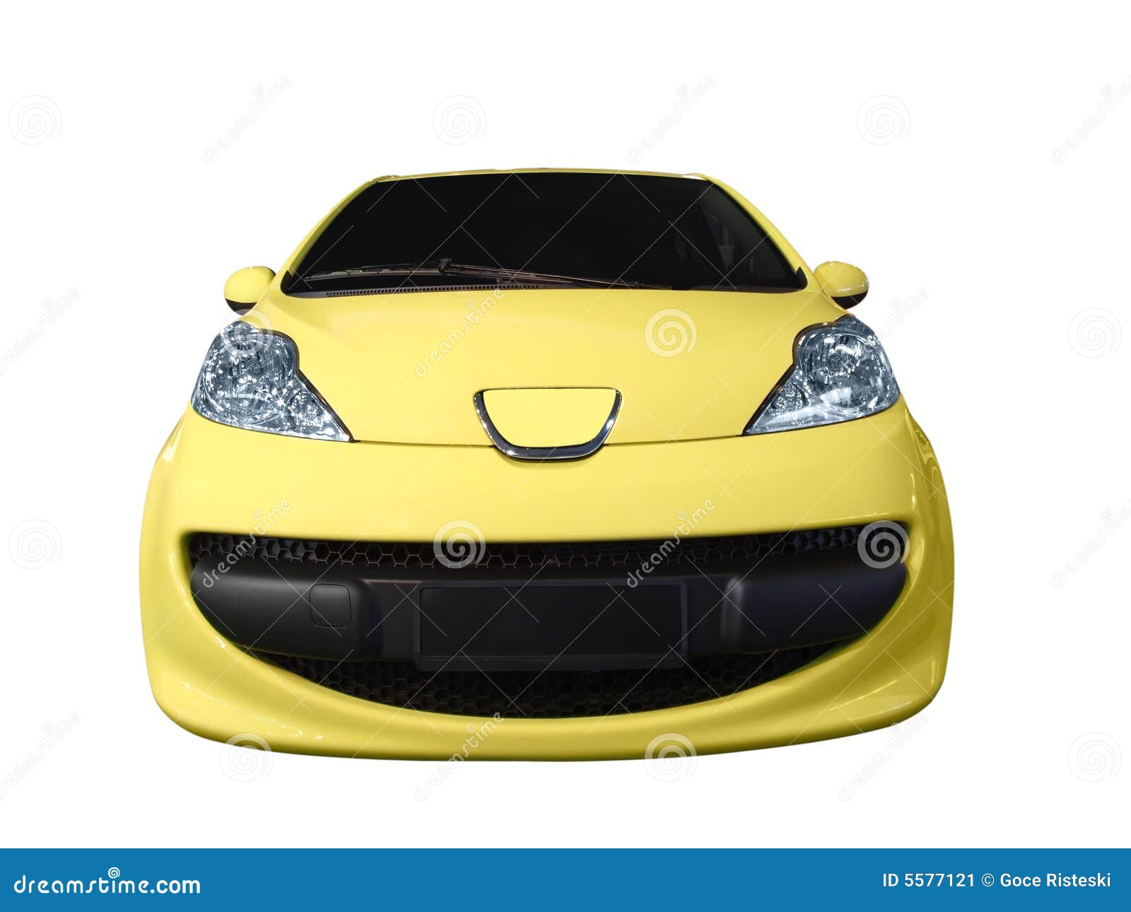 Yellow car stock image. Image of vehicle, auto, isolated - 5577121