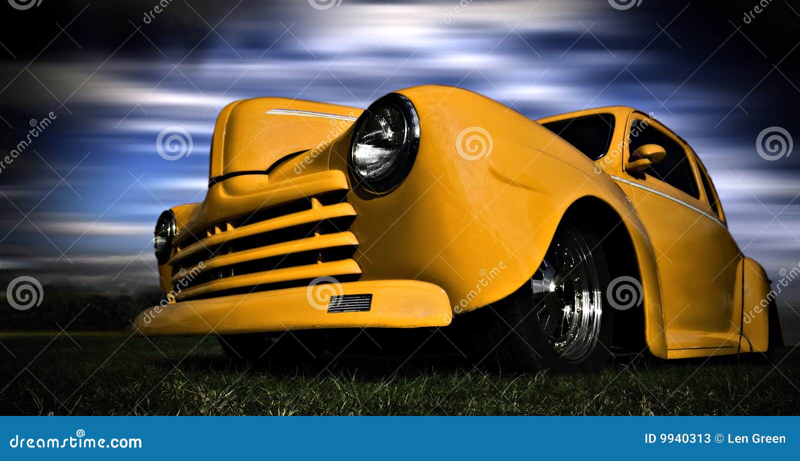 Yellow Car stock image. Image of custom, automobile, kustom - 9940313