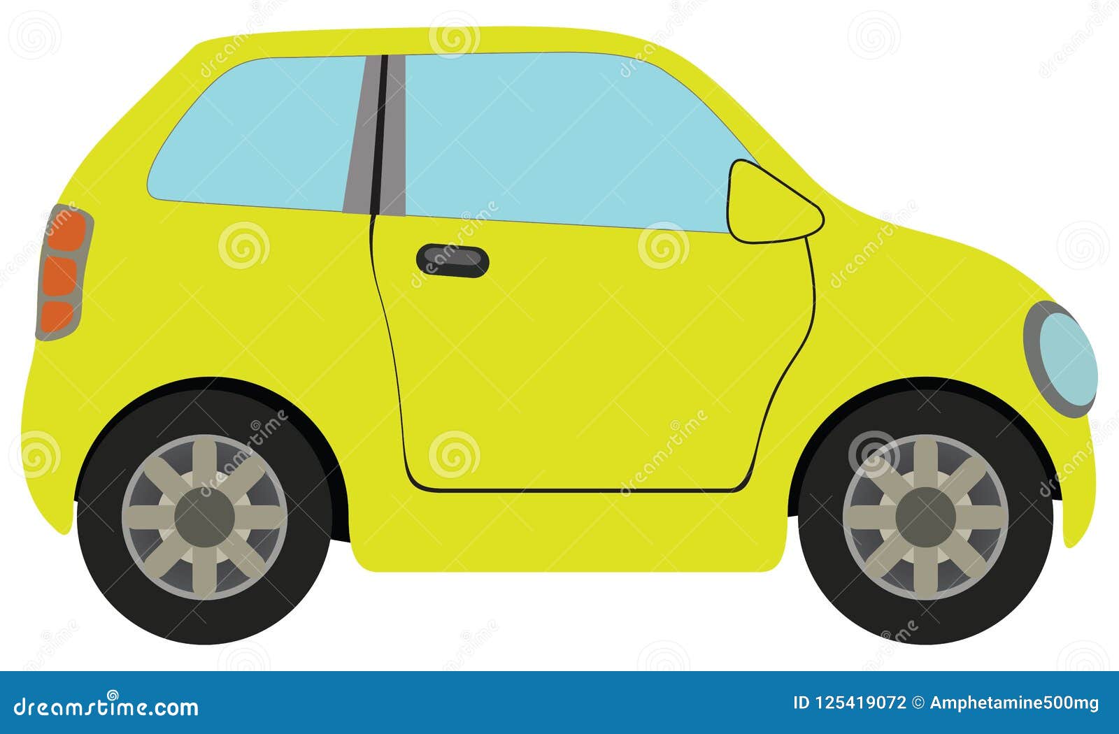 Yellow Car stock vector. Illustration of vehicle, design - 125419072