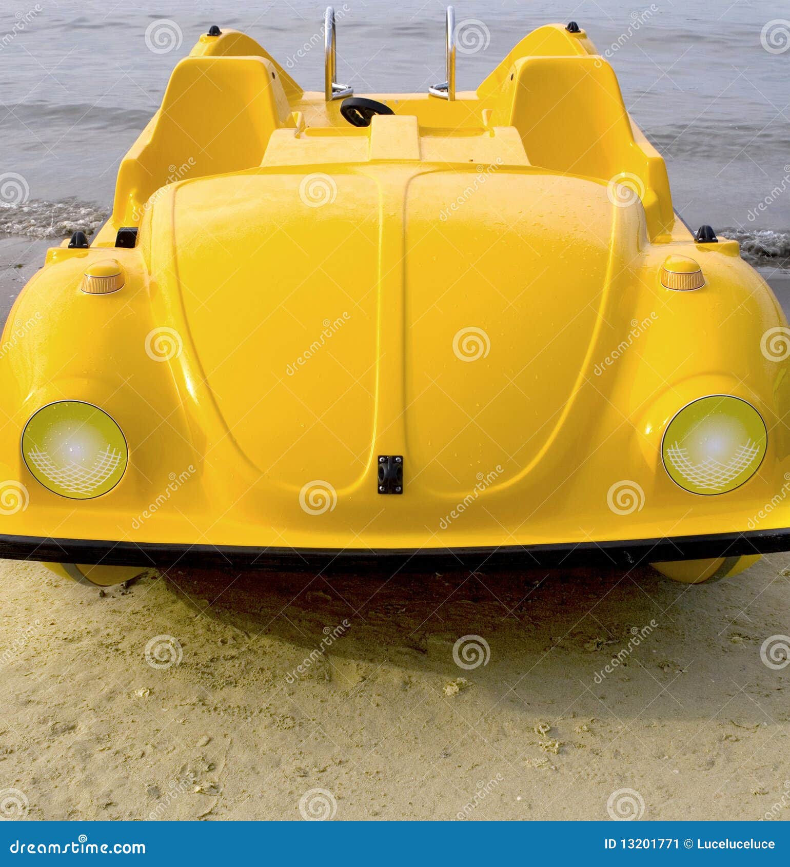 Yellow car pedalo stock image. Image of shell, children - 13201771