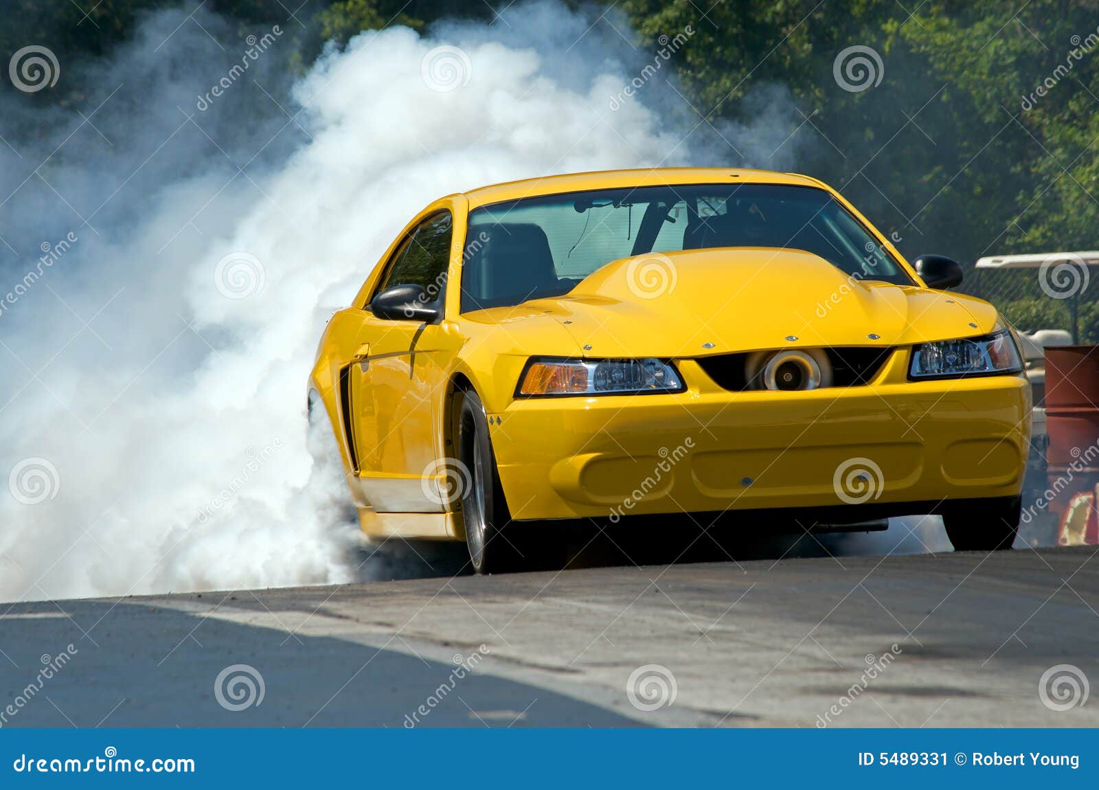 Yellow car at the races stock image. Image of spin, speed - 5489331