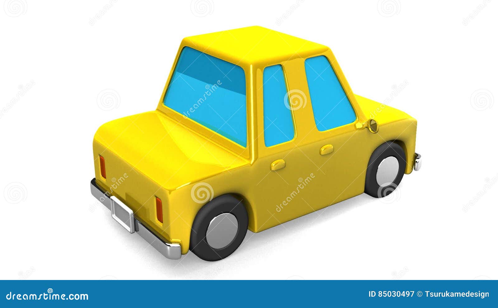 Yellow Car on White Background Stock Video - Video of loop ...