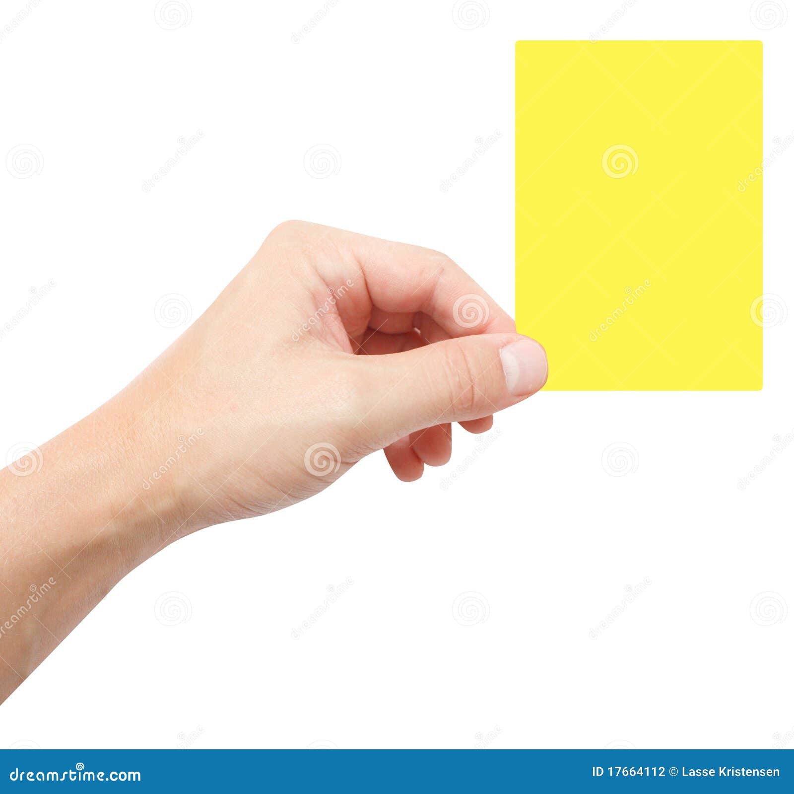 Yellow card stock photo. Image of punishment, infringement - 17664112
