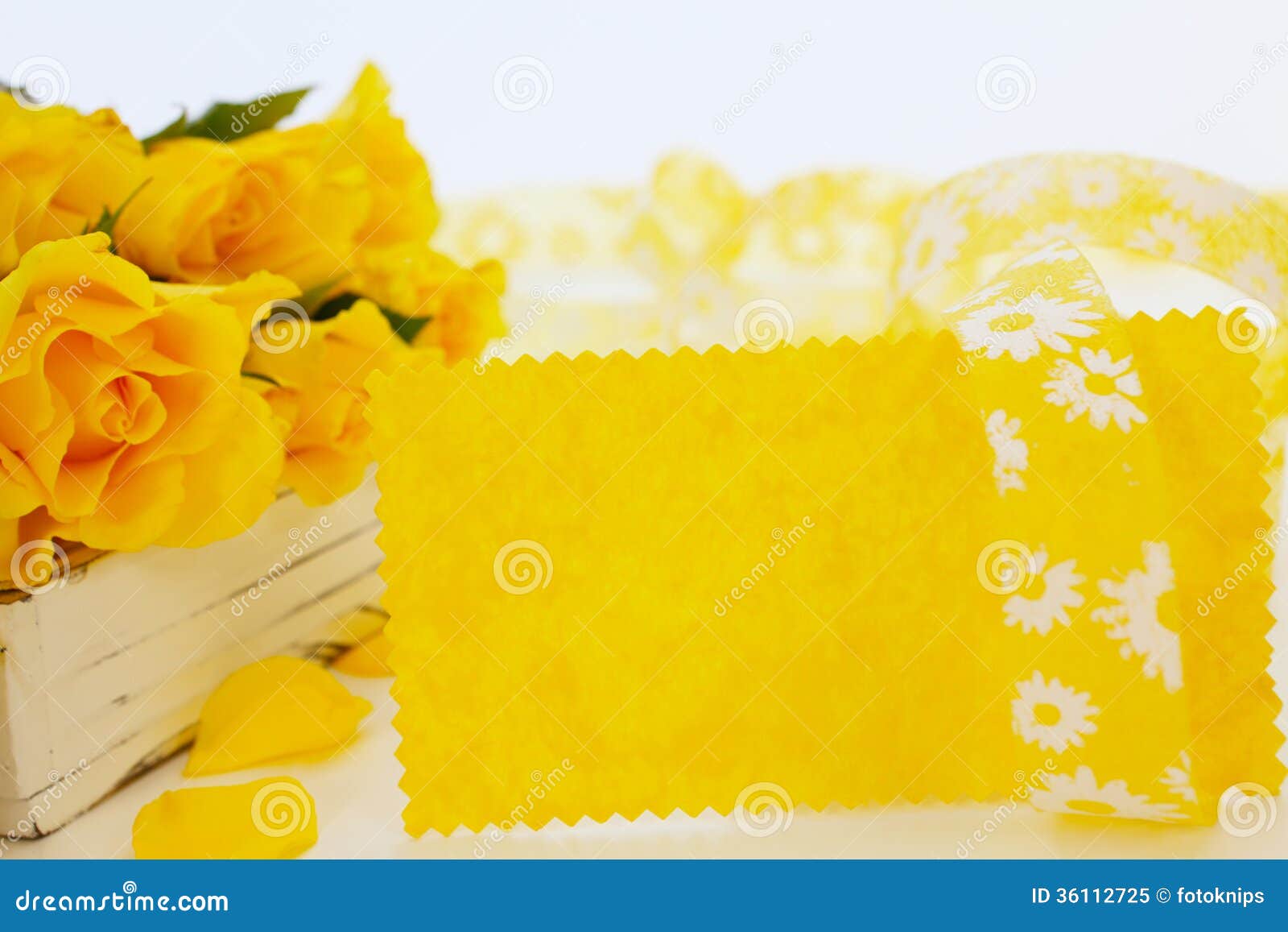 Yellow Card and Yellow Roses Stock Image - Image of happiness, gift ...
