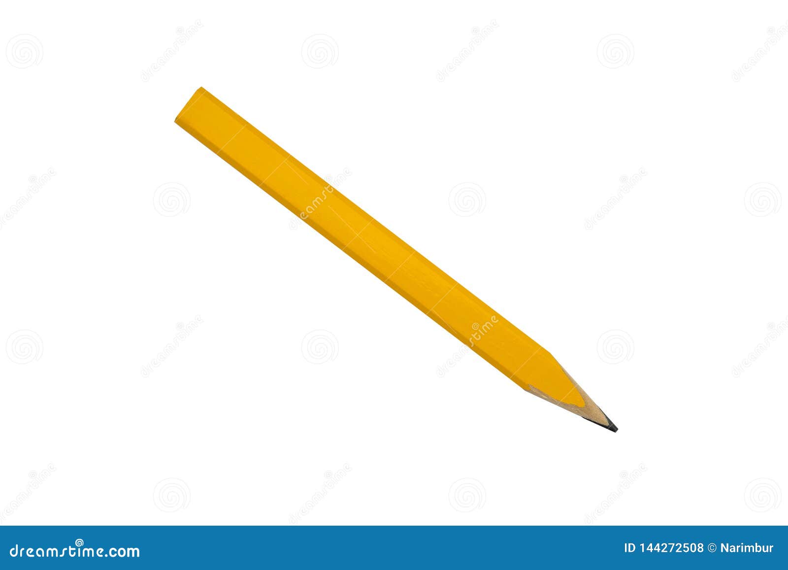 Yellow Carpenter Flat Pencil Stock Photo - Image of writing, education ...
