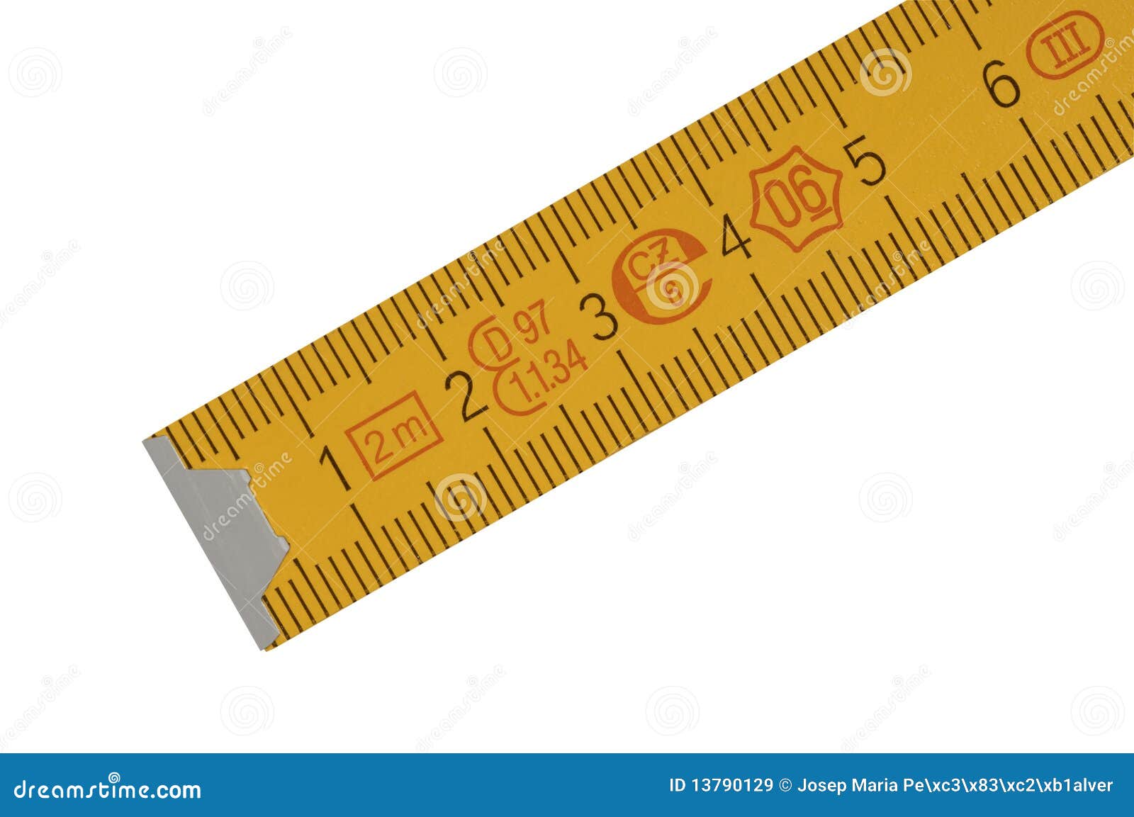 Yellow carpenter s rule stock image. Image of meter, carpenter - 13790129
