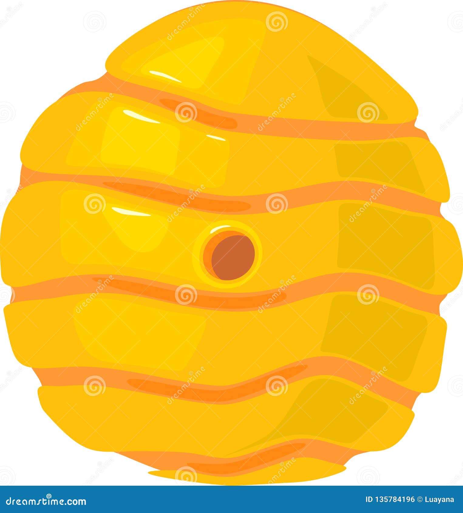 Cartoon Bee And A Beehive Vector Illustration | CartoonDealer.com #80299062
