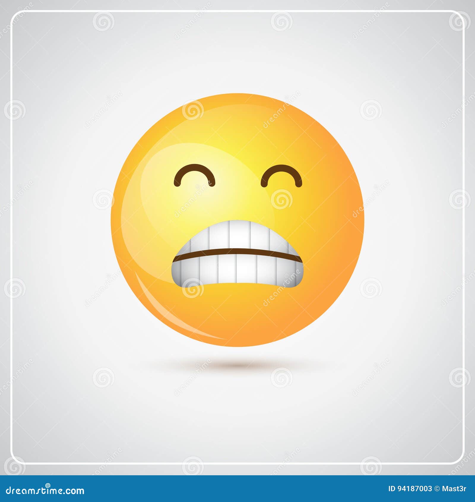 Yellow Cartoon Face Sad Negative People Emotion Icon Stock Vector ...