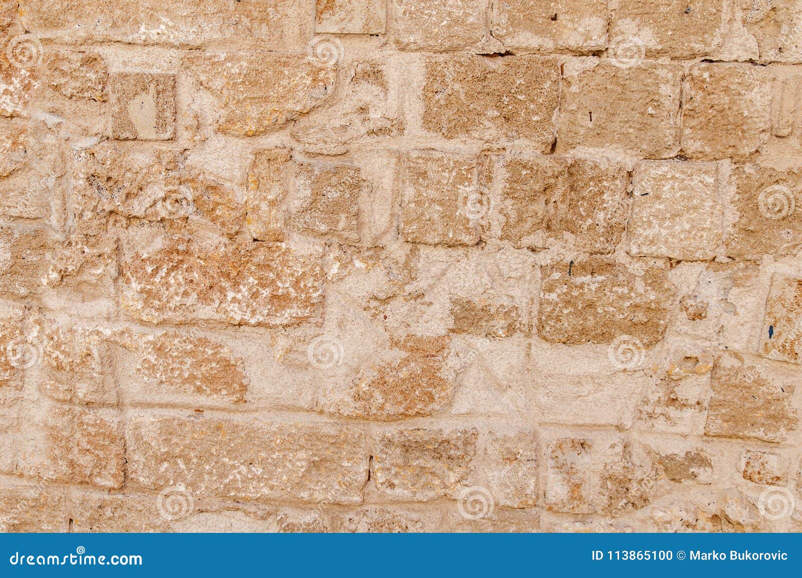 Yellow Castle Old Stone Pattern Texture Wall Close Stock Photo - Image ...