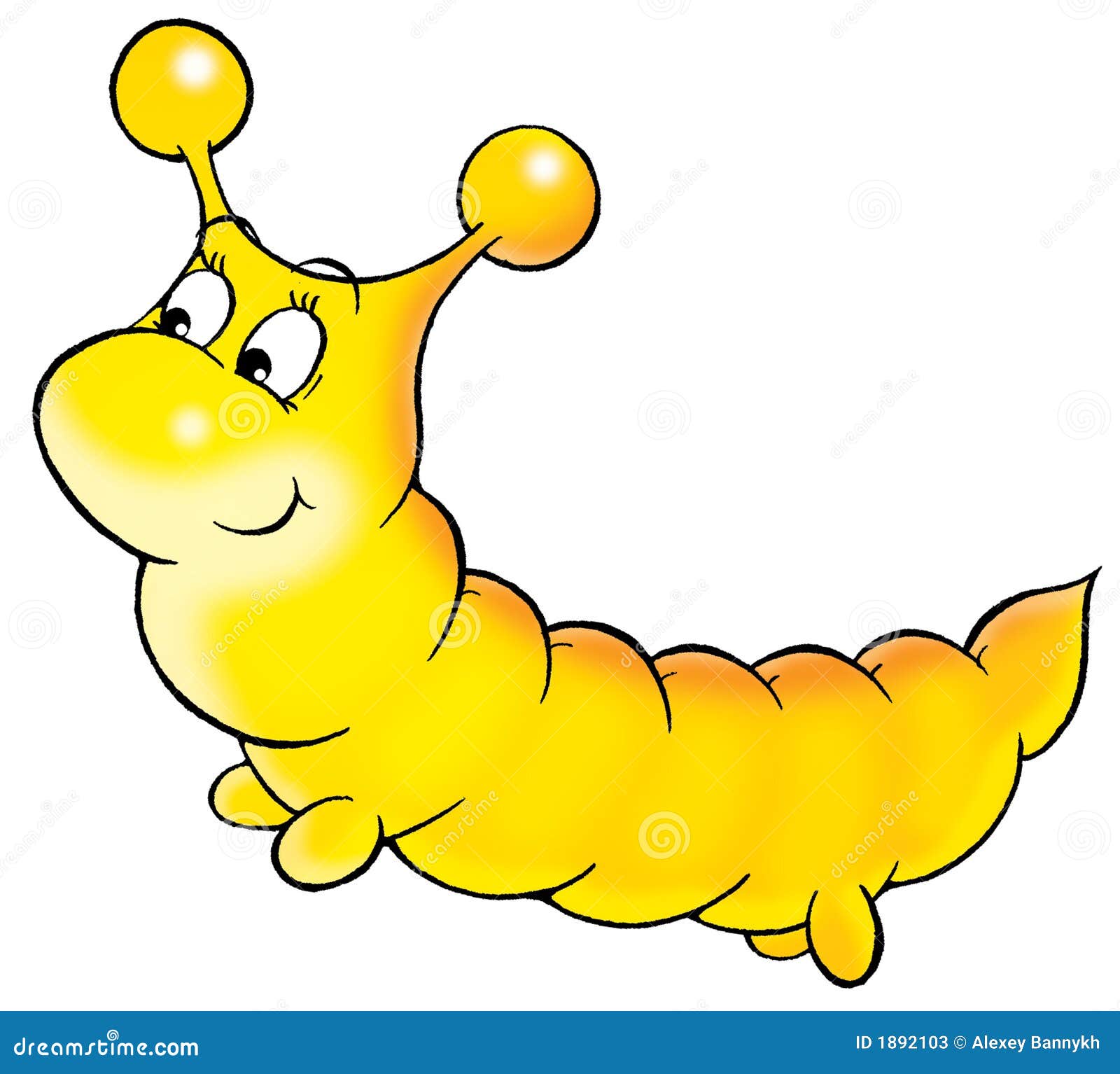 Yellow caterpillar stock illustration. Illustration of children - 1892103