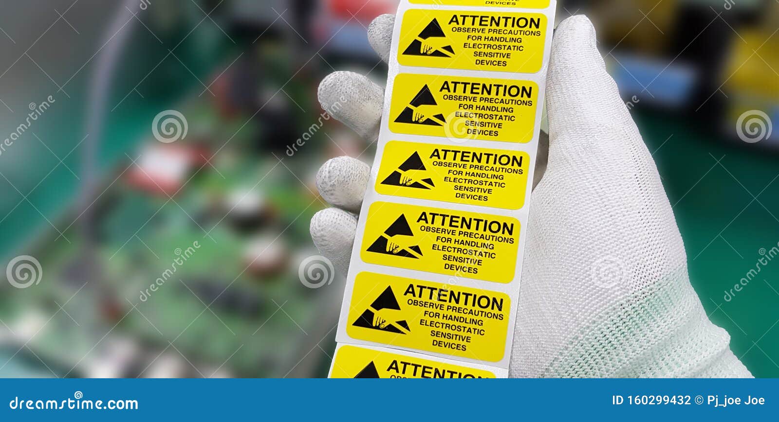 Yellow Caution Label in Electronic Industry,CAUTION Electrostatic ...