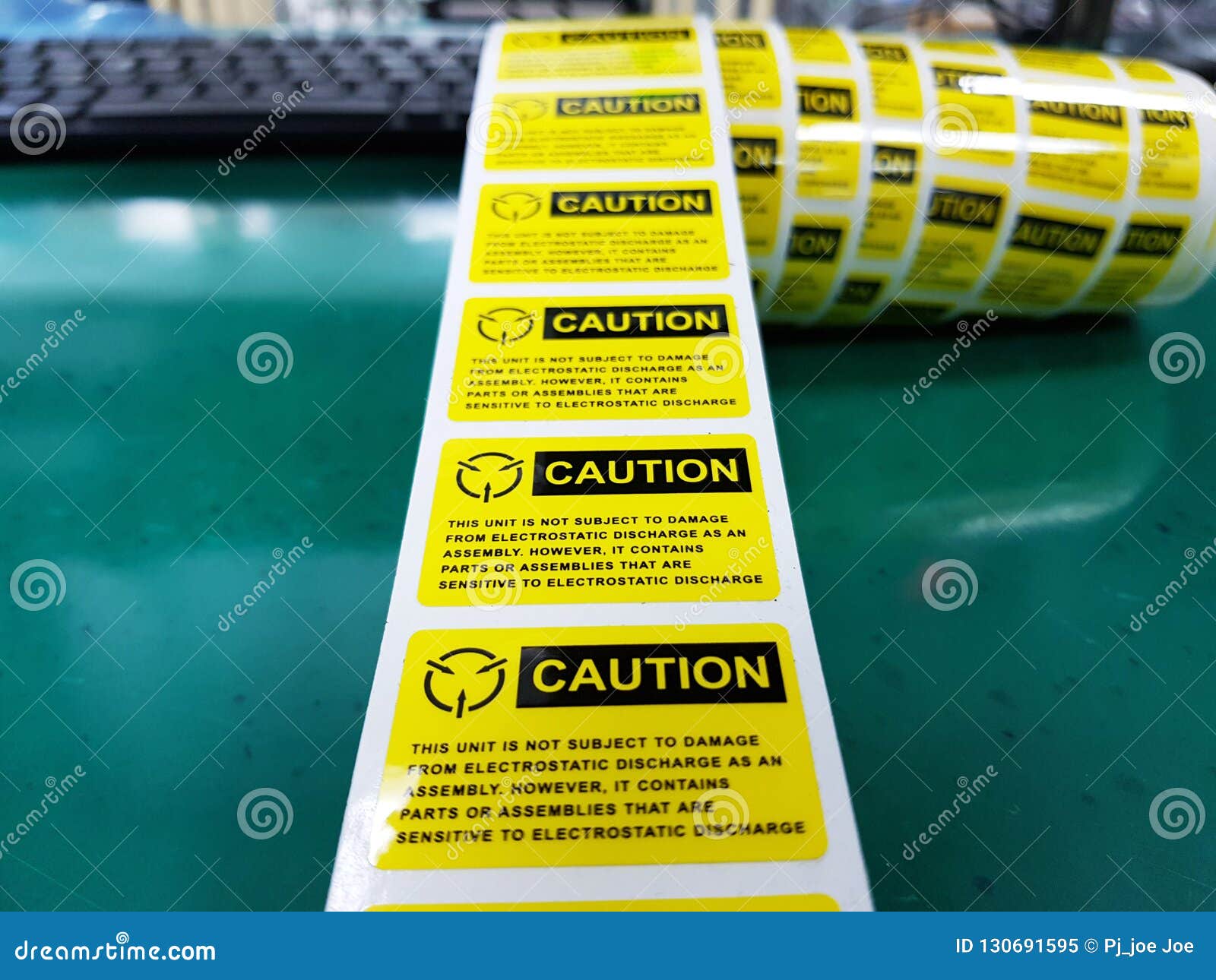 Yellow Caution Label,Standard Caution Label with Text Stock Image ...