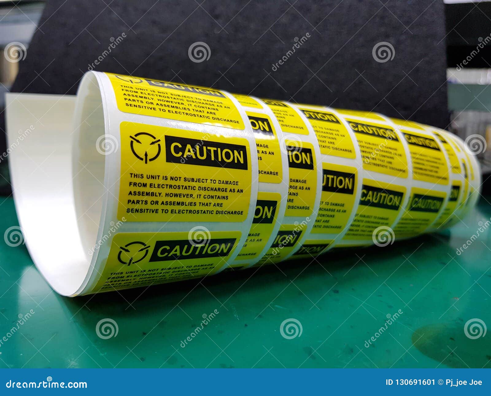 Yellow Caution Label,Standard Caution Label with Text Stock Image ...