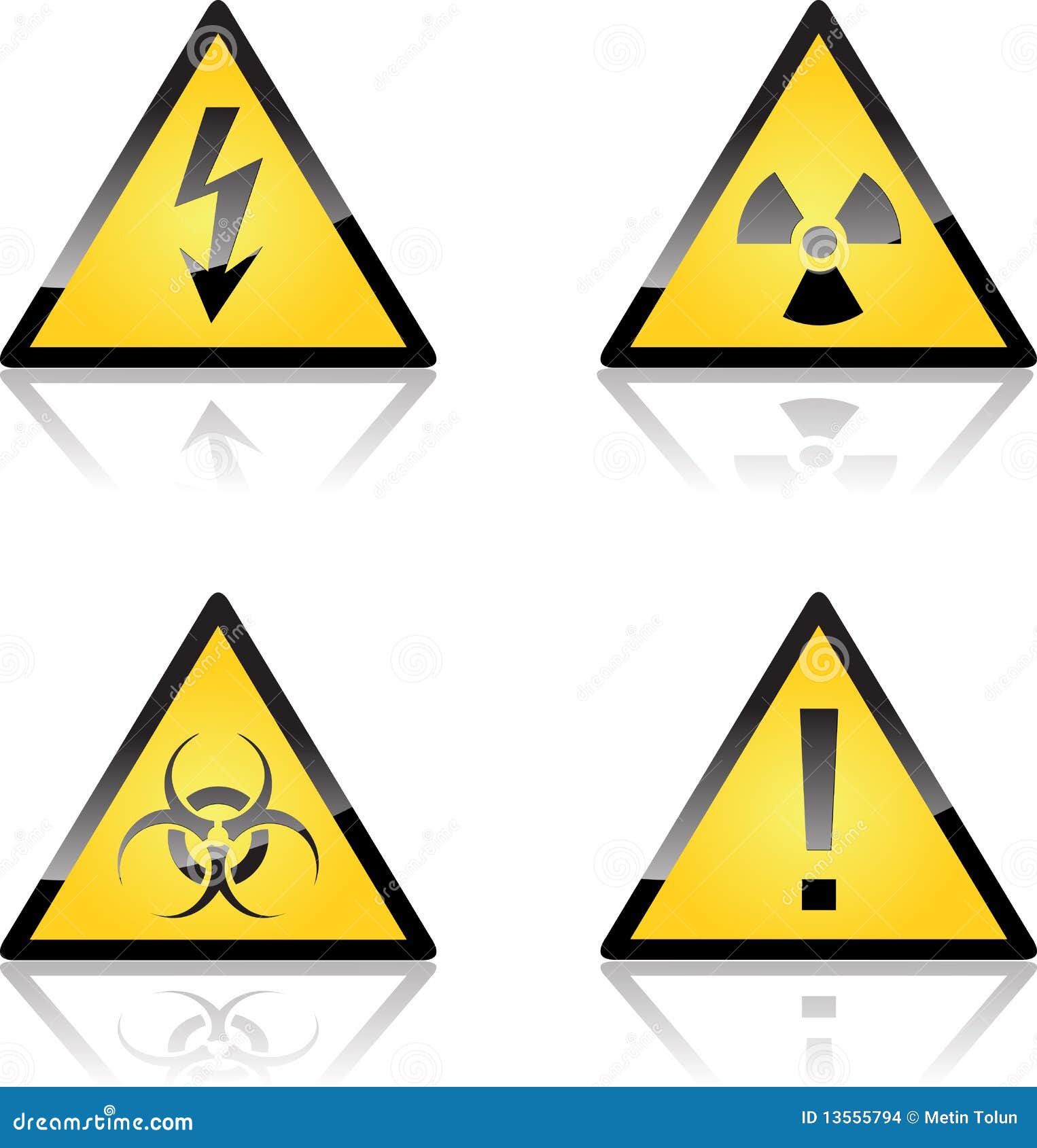 Yellow Caution Labels stock vector. Illustration of emergency - 13555794