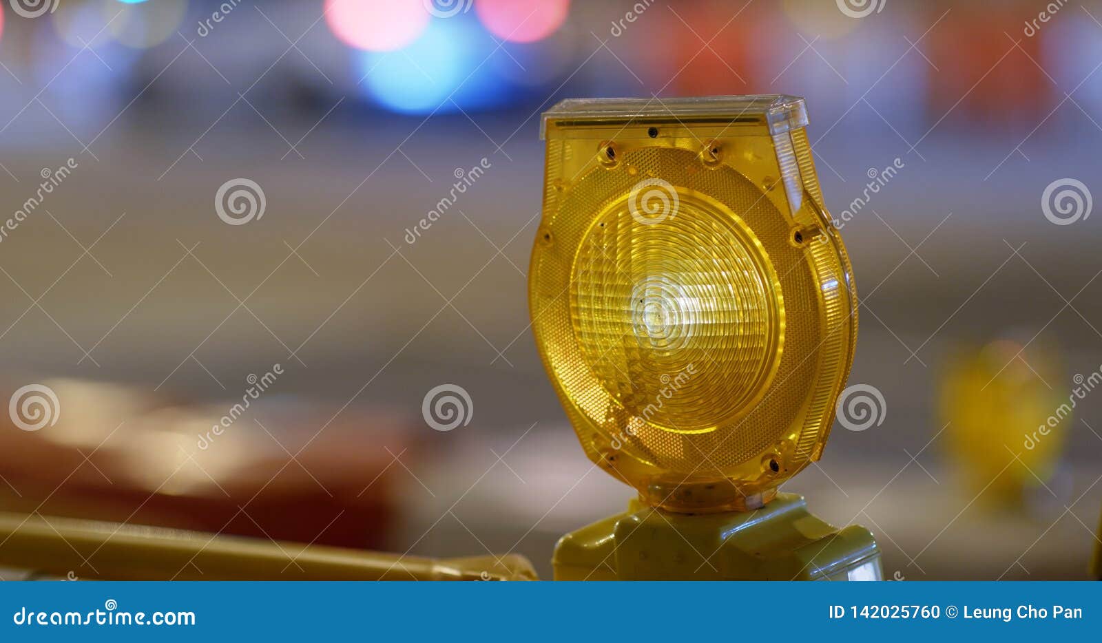 Yellow Caution Light in the Street Stock Photo - Image of urban ...