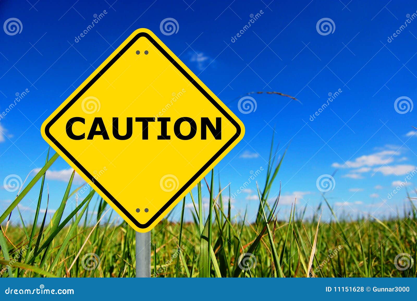 Yellow caution sign stock photo. Image of attention, copyspace - 11151628