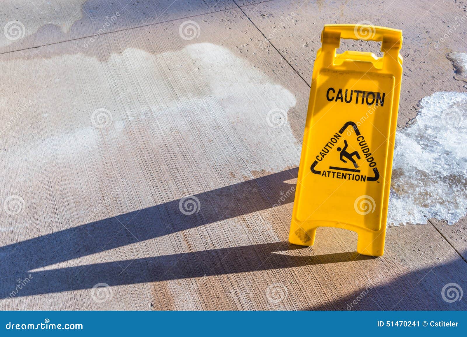 Yellow caution sign stock image. Image of yellow, bright - 51470241