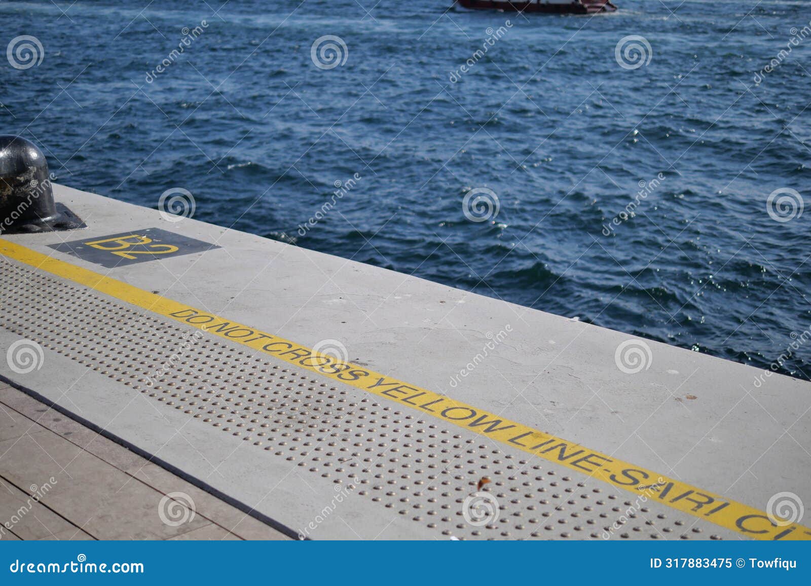 Yellow Caution Sign or Line on the Platform Stock Image - Image of ...