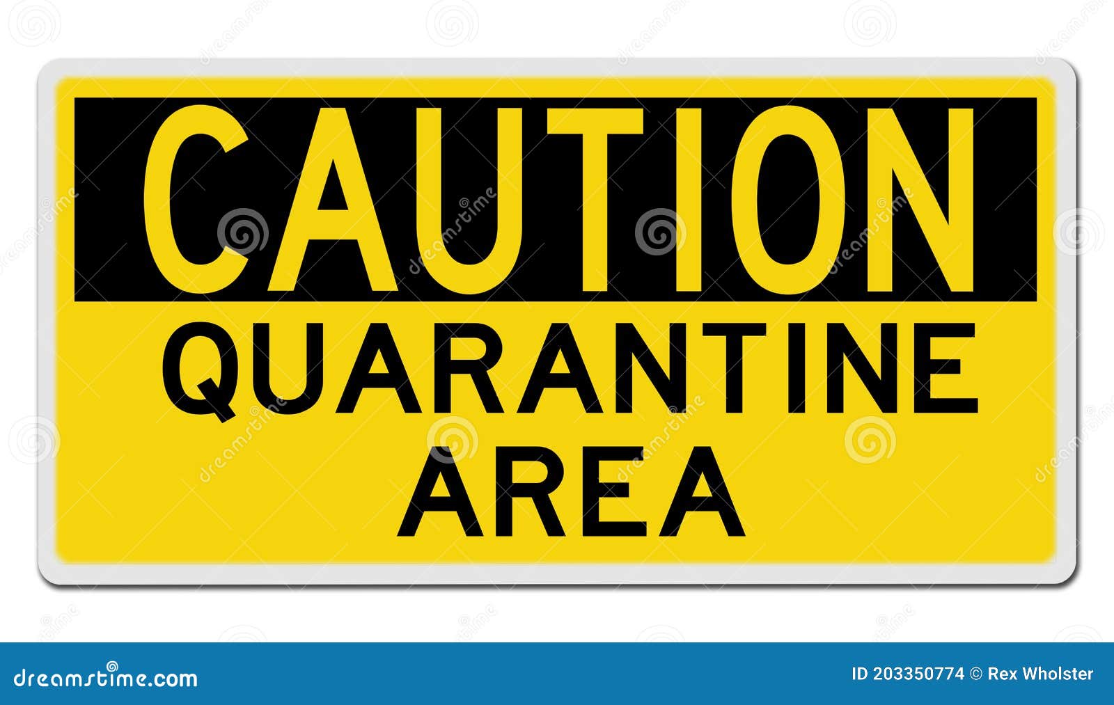 Yellow Caution Sign for Quarantine Stock Illustration - Illustration of ...