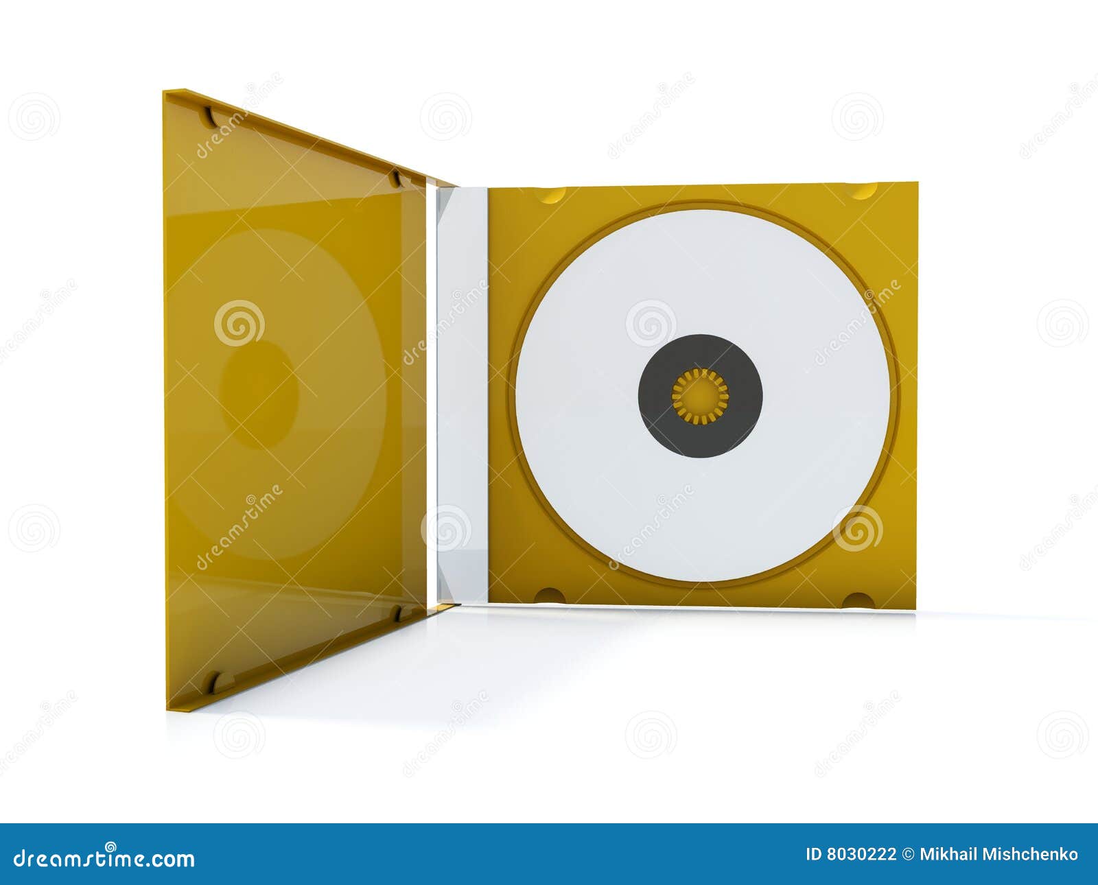 Yellow cd box stock illustration. Illustration of interface - 8030222